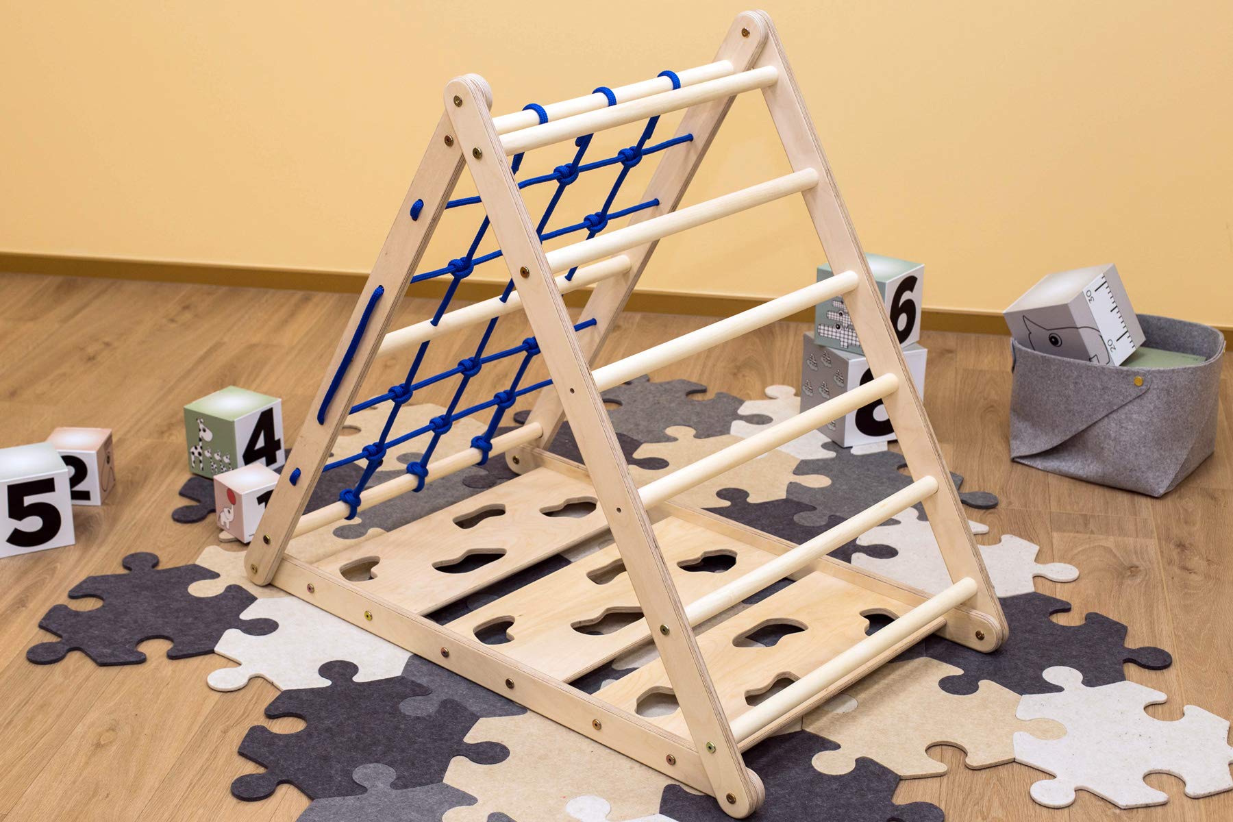 Buy Pikler Triangle for Kids and Toddlers – Montessori Wood Climbing ...