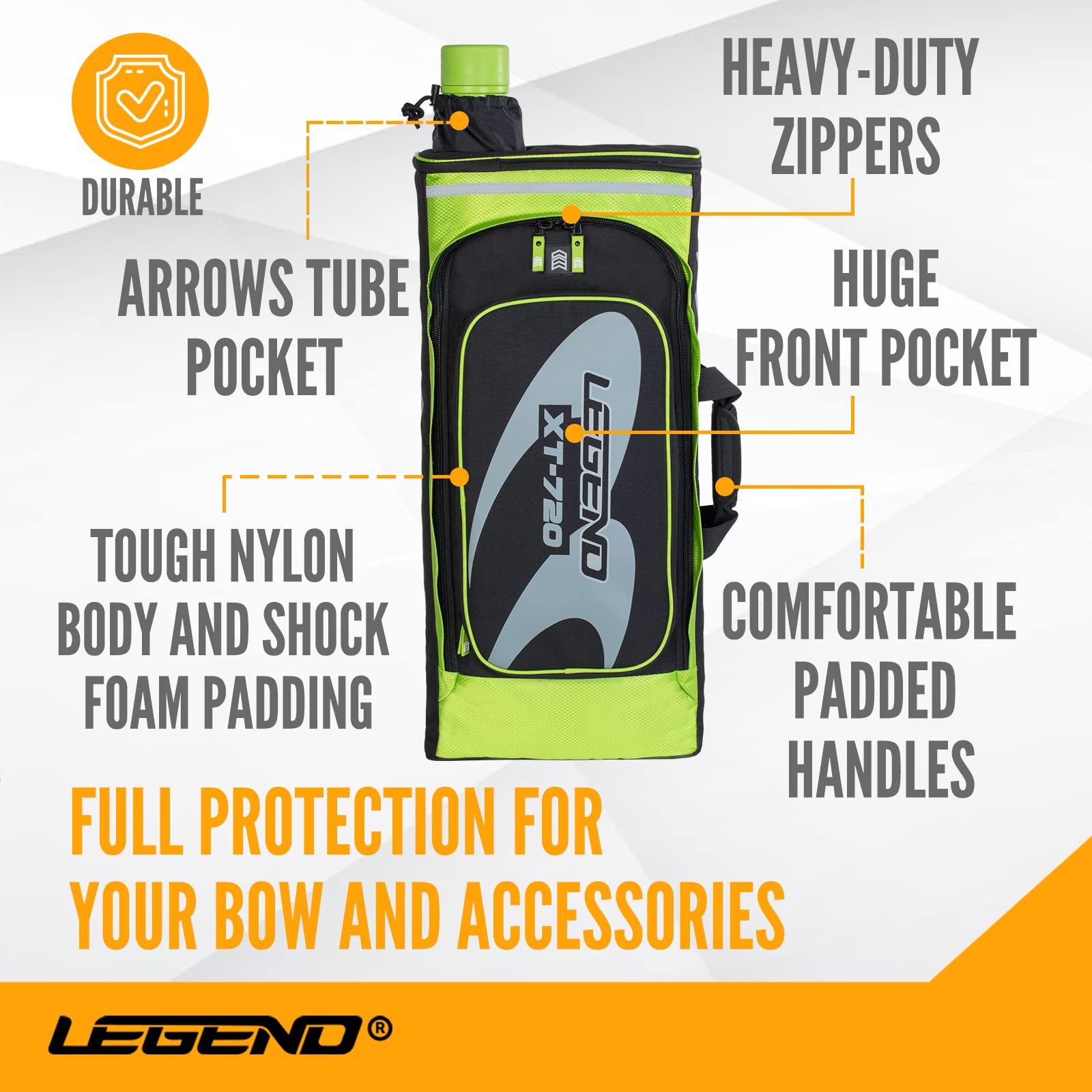 Snapklik.com : XT720 Bow Backpack For Recurve Bow - Nylon Takedown ...