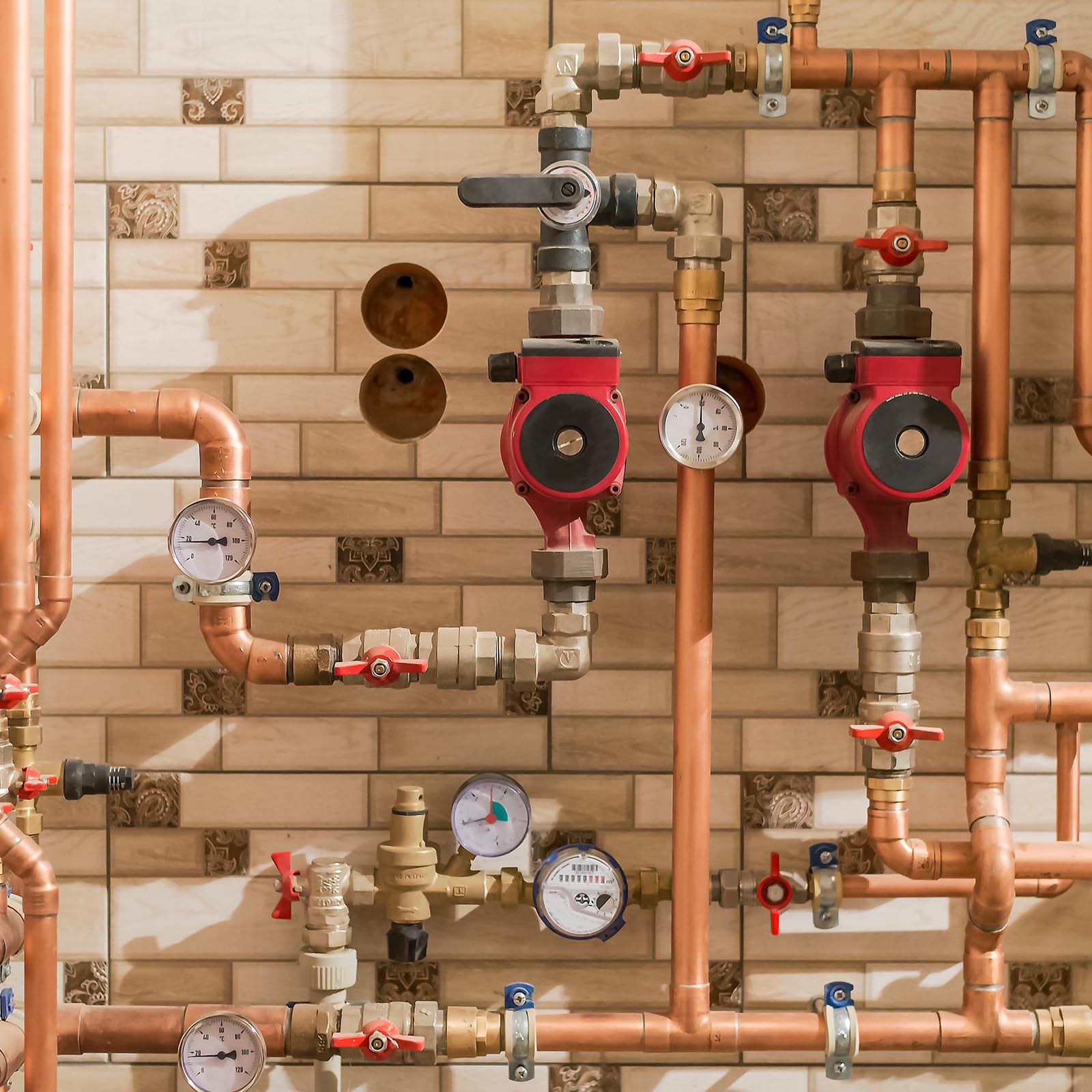 YOKIVE 1 Pcs Brass Fitting with Copper Pipe, Air Conditioning Unit ...