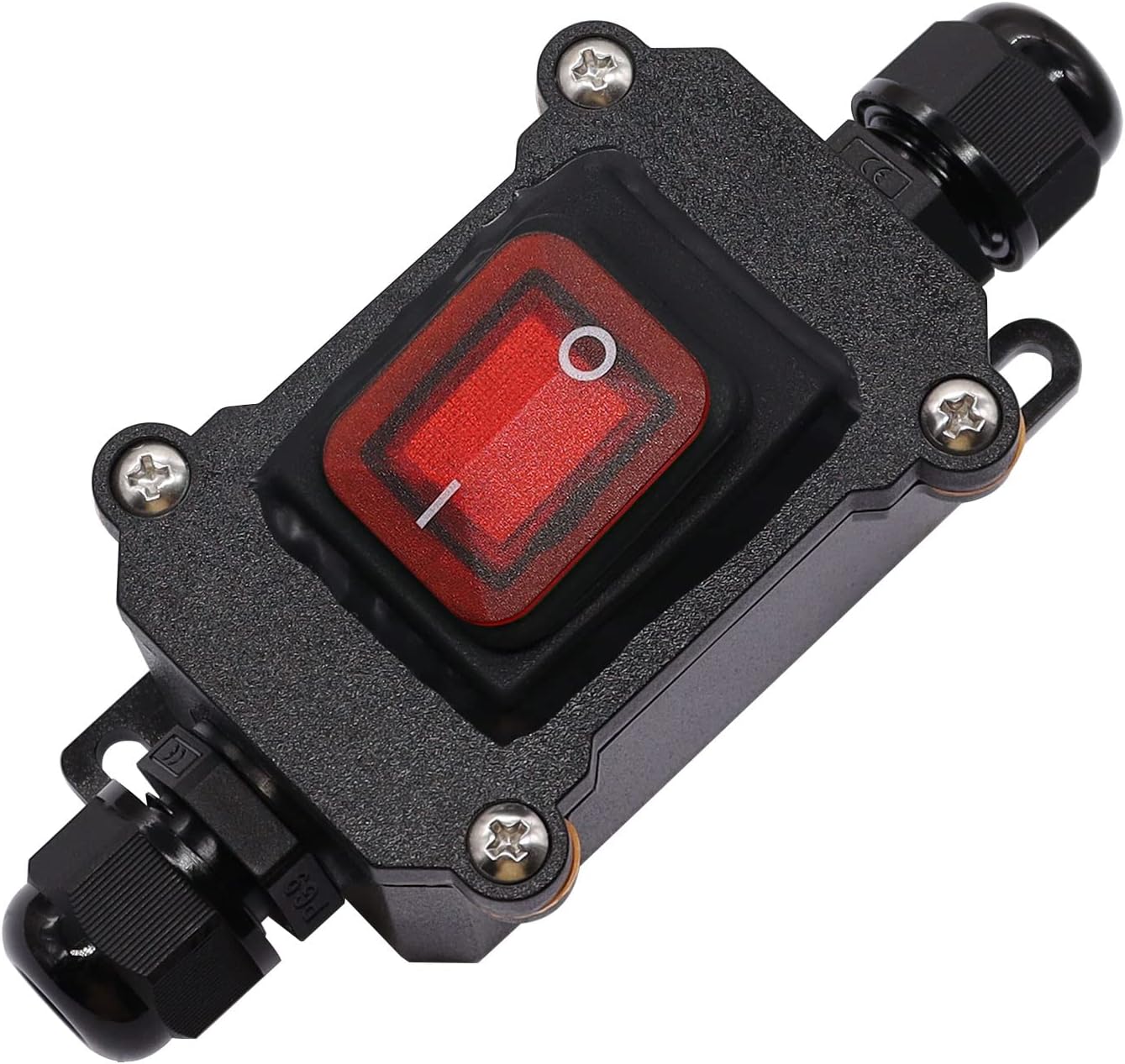 weideer IP67 Waterproof Inline Cord Switch ON/OFF 20A 250V/16A 125V Red ...