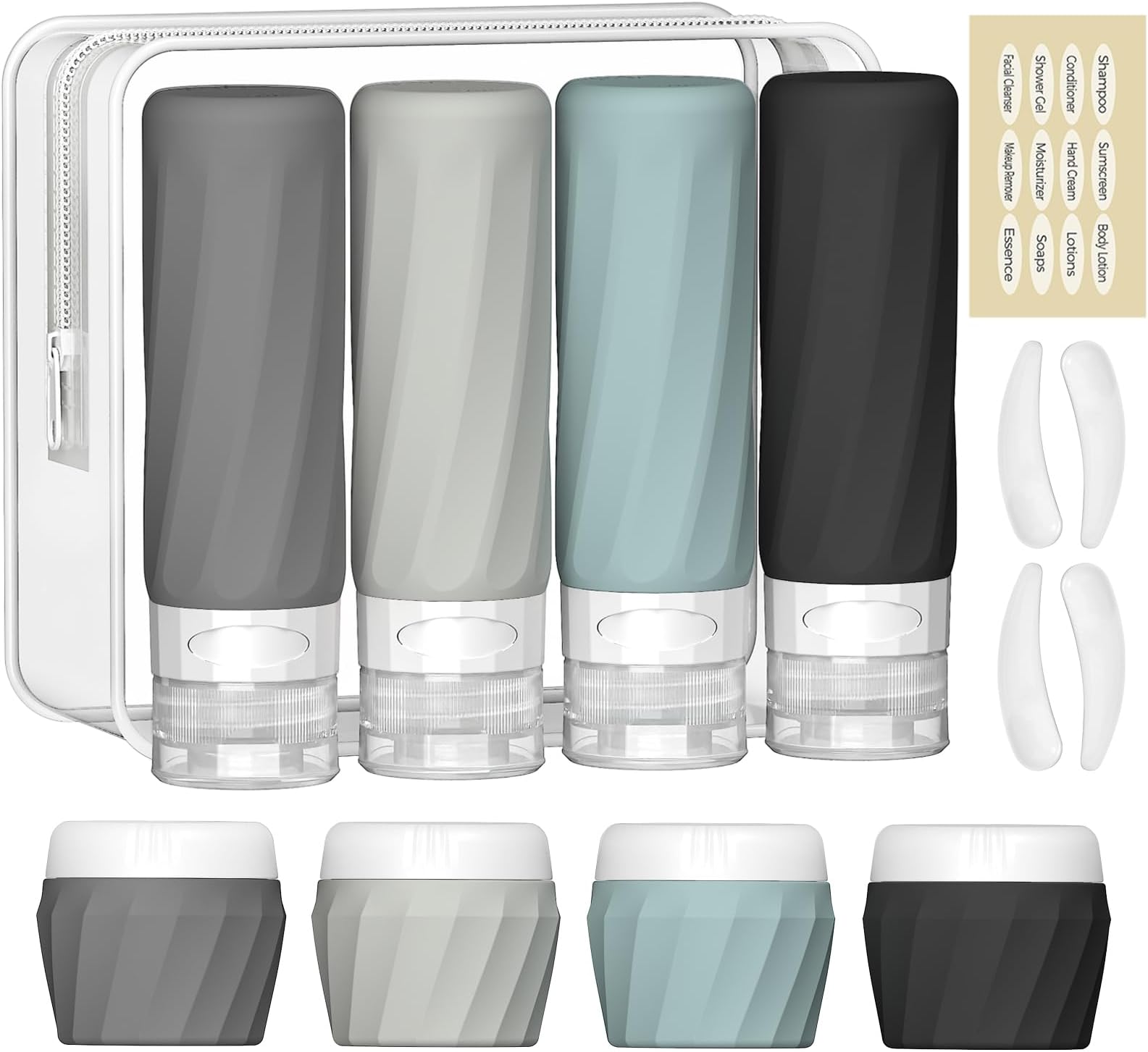 Amazon.com: 14pack Travel Bottles for Toiletries, TSA Approved Travel ...