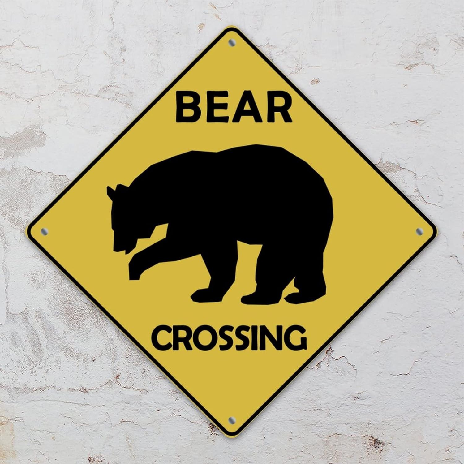 Amazon.com : LITTLEGROVE SEEDS Bear Crossing Sign Caution BearXing Sign ...