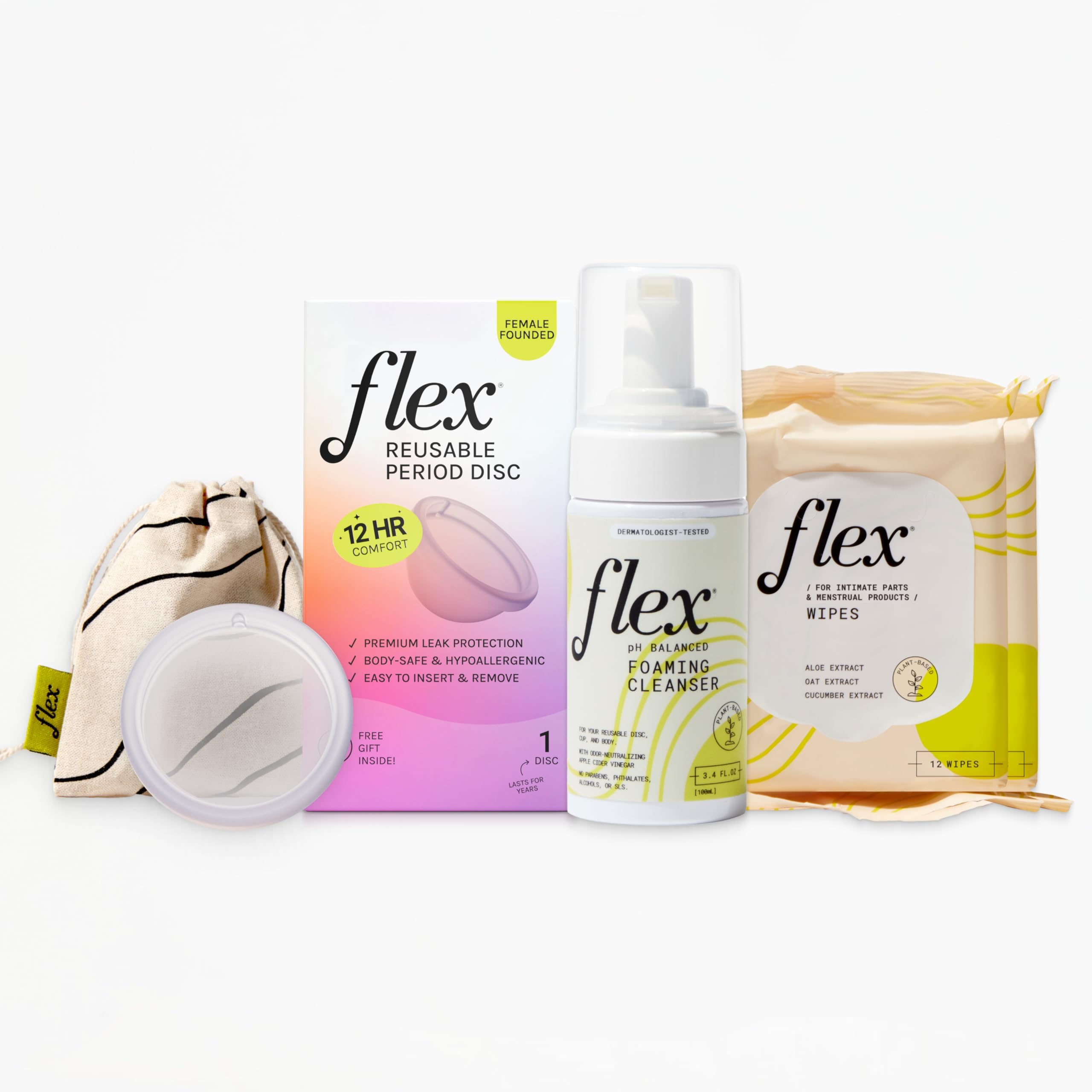 Amazon.com: Flex Reusable Disc Starter Bundle | Reusable Menstrual Disc ...