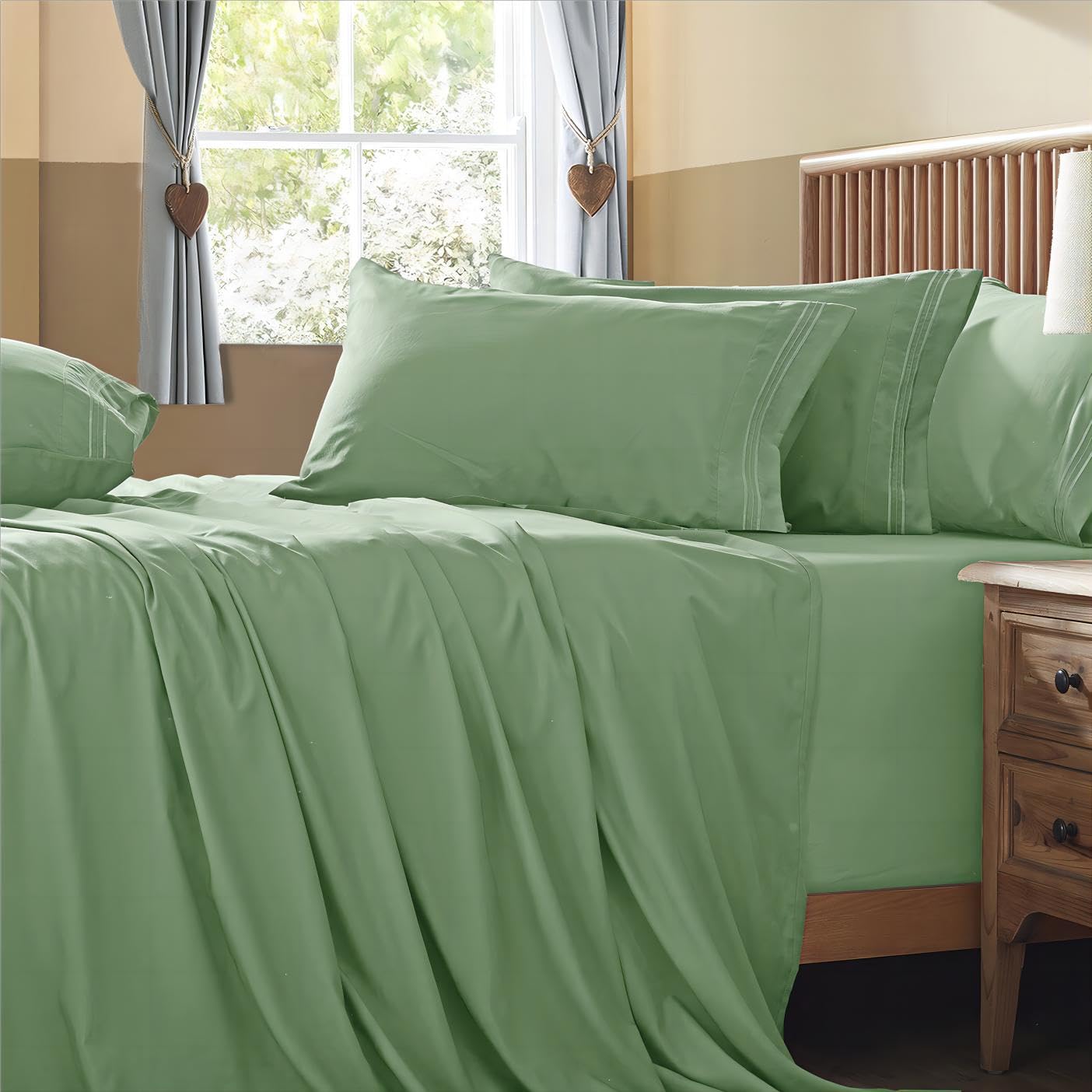 Amazon.com: Homiest Extra Deep Pocket King Size Sheets Set, 6 Pieces ...