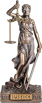 Amazon.com: Veronese Design 4 Inch Lady Justice Greek Goddess Resin ...