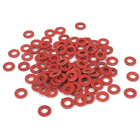 Amazon.com: uxcell Insulating Washer, 500Pcs 2 x 5 x 0.5mm Red ...