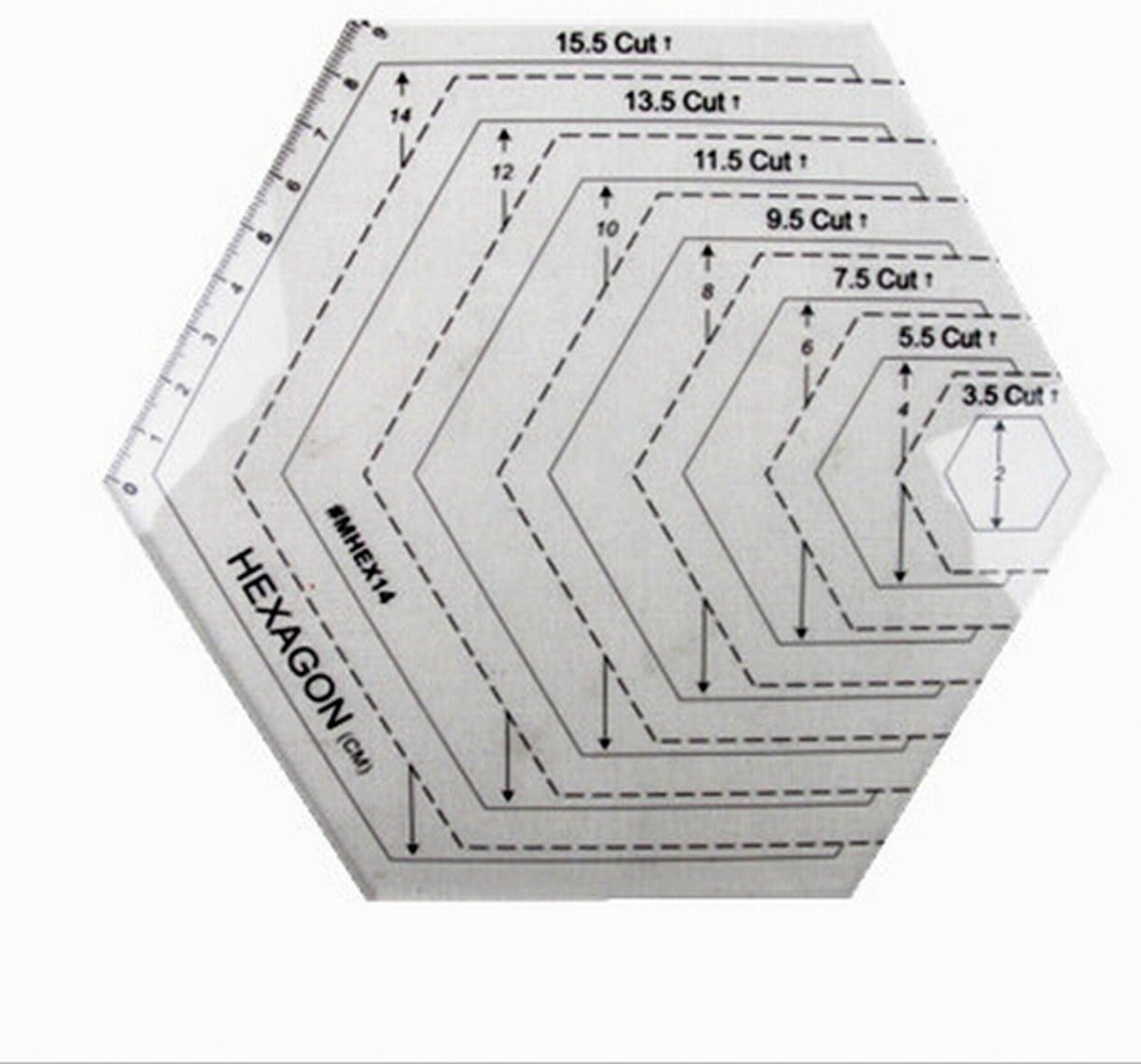 Amazon.com: 1 Piece Hexagon Quilting Ruler