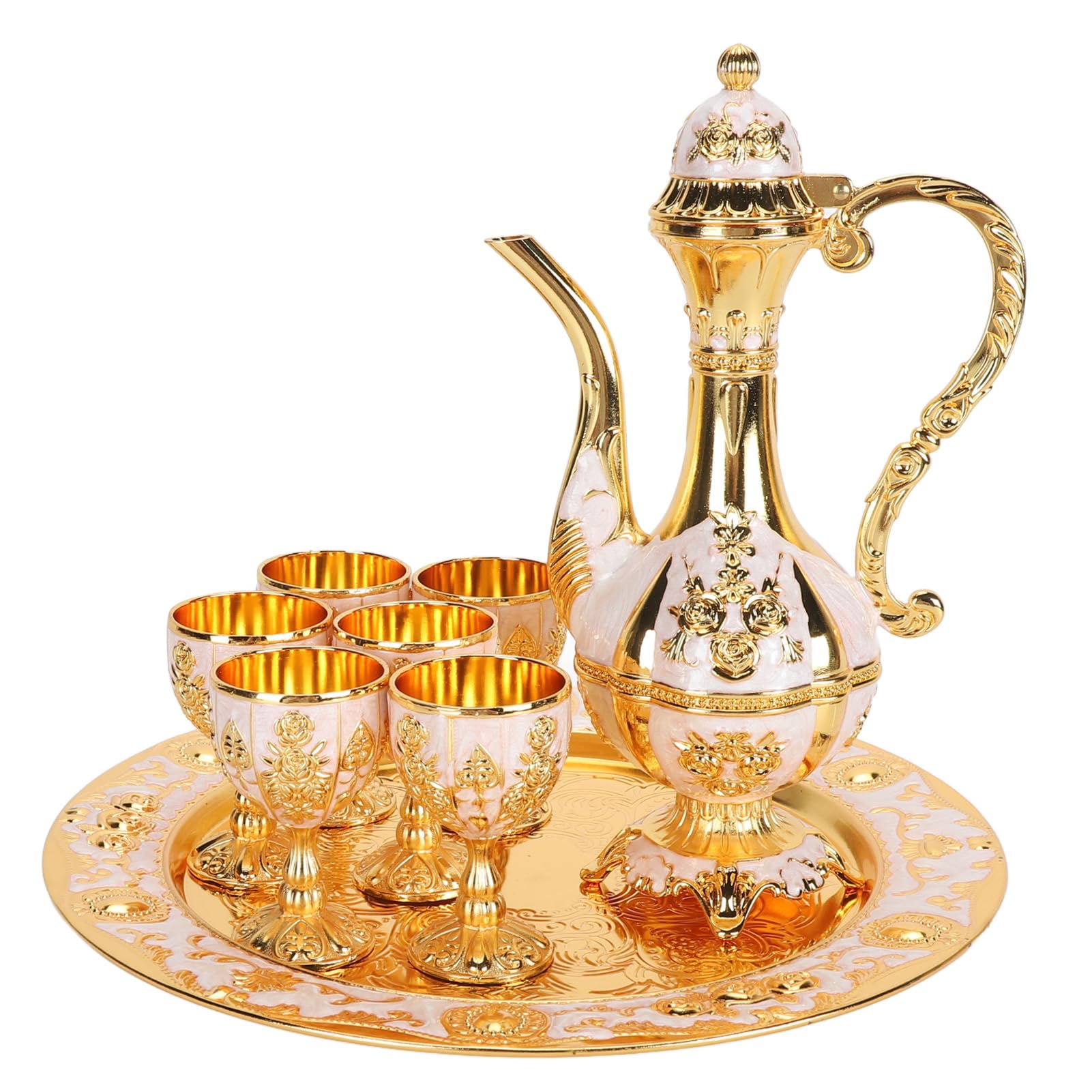 Amazon.com | Turkish Tea Set,Turkish Teapot with Tray and 6 Tea Glasses ...