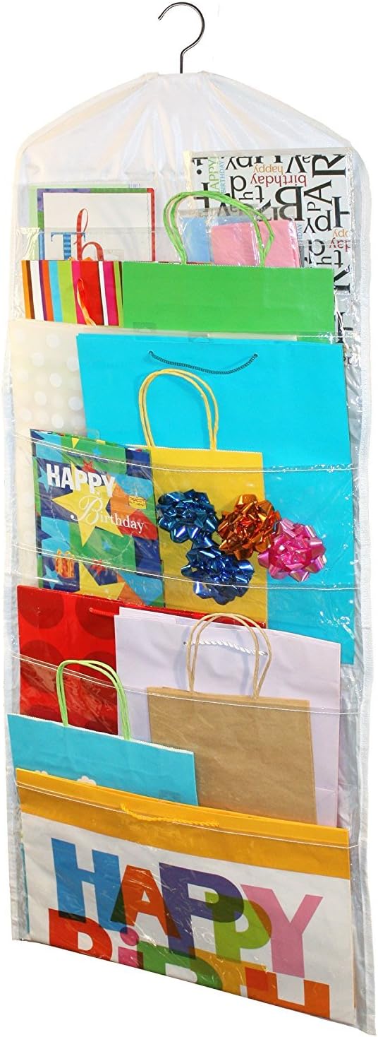Amazon.com: AOTUNO Double-Sided Hanging Gift Bag Organizer Storage for ...