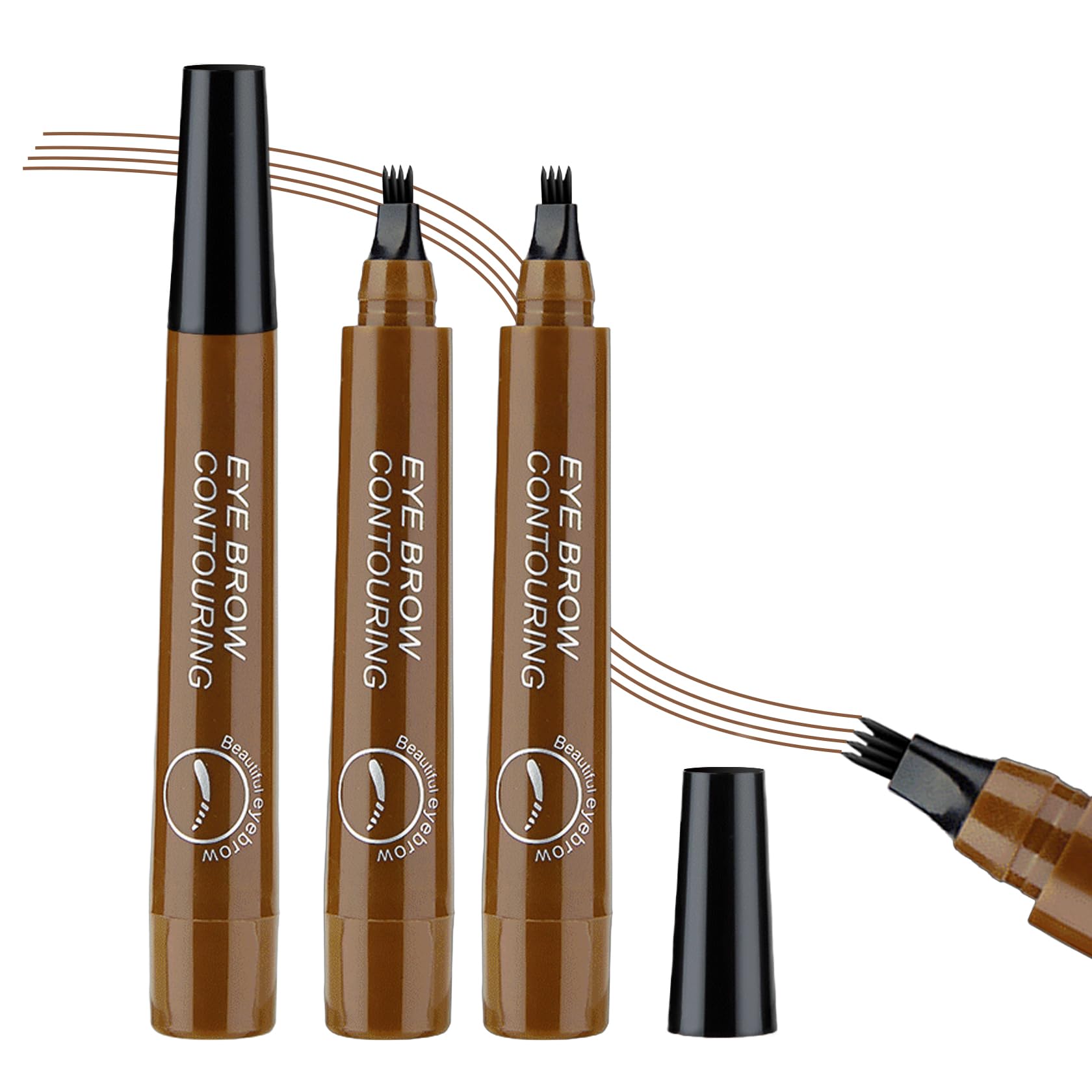 Amazon.com : XINGXYUEL 3PCS Light Brown Microblading Eyebrow Pen ...