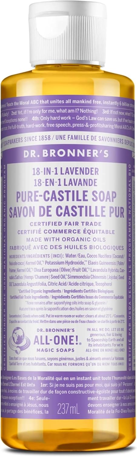Amazon.com : Dr. Bronner's - Pure-Castile Liquid Soap (Lavender, 8 ...