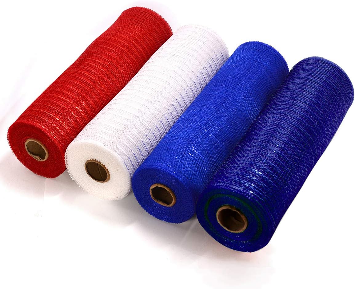 Amazon.com: Koopi Deco Mesh 10 inch x 10 Yards - Summer Colors Metallic ...