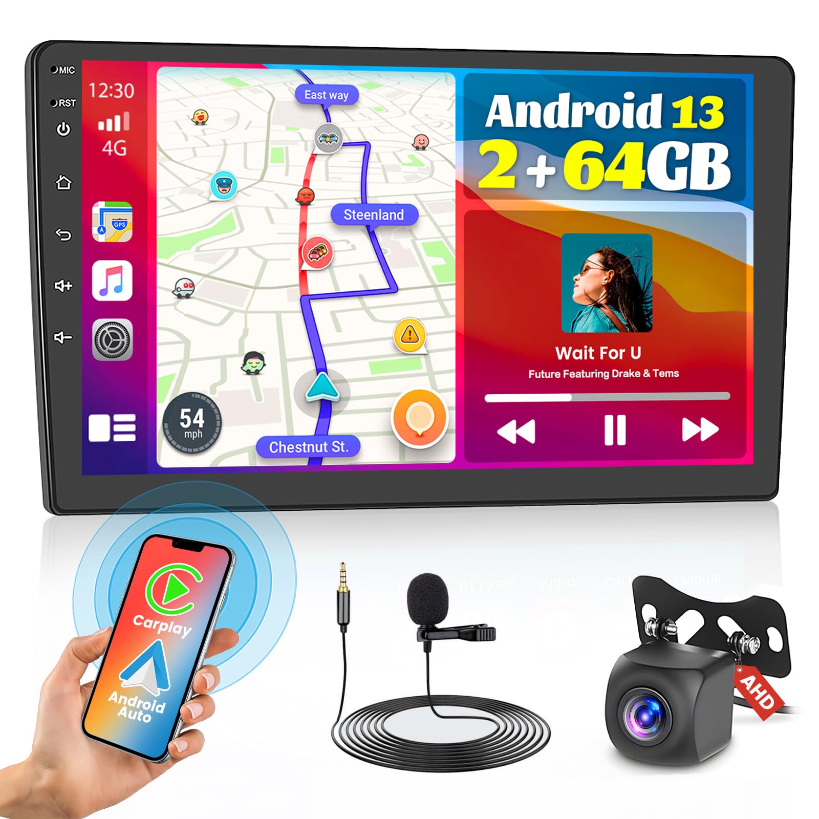 Amazon.com: Fuluku 2+64GB Android 13 Double Din Car Stereo with ...