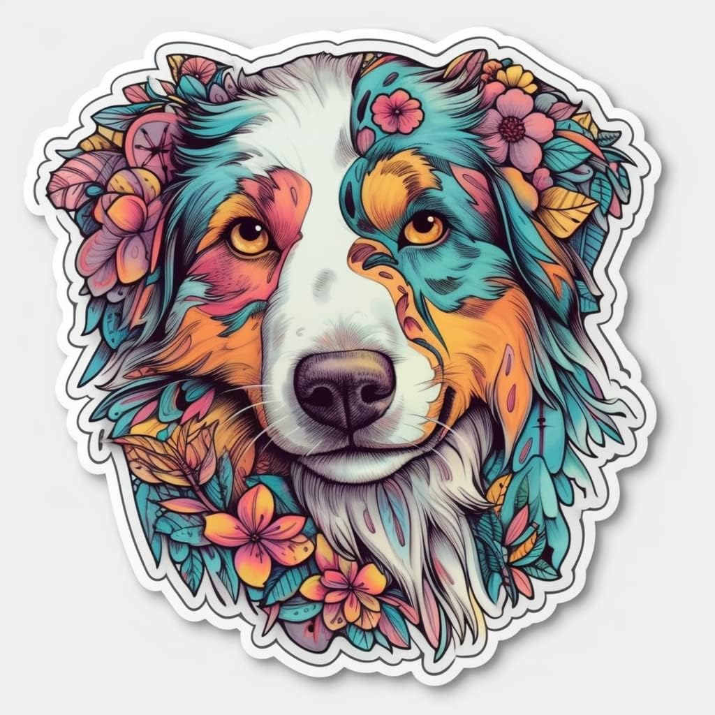 Amazon.com - Yoonek Graphics Australian Shepherd Dog Vinyl Decal ...