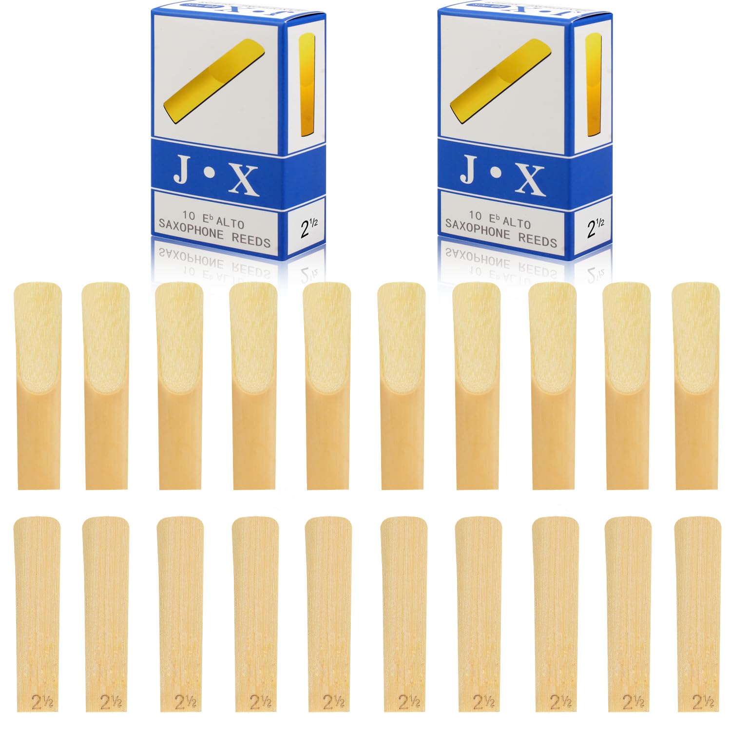 Amazon.com: 20 PCS Alto Saxophone Reeds Strength 2.0/2.5/3.0, Alto Sax ...