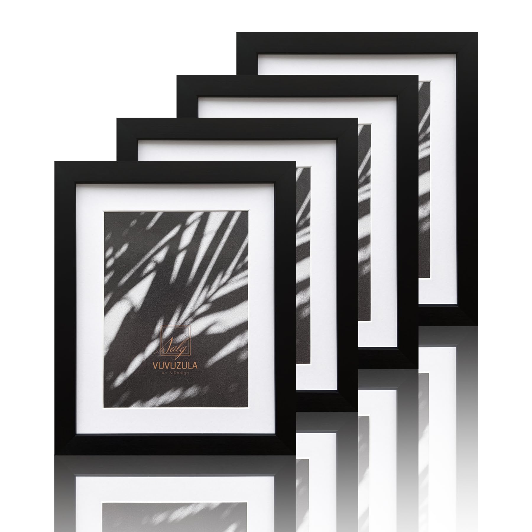 VUVUZULA 10×8 Real Glass Black Picture Frames Photo Frame 8×10 Inch ...