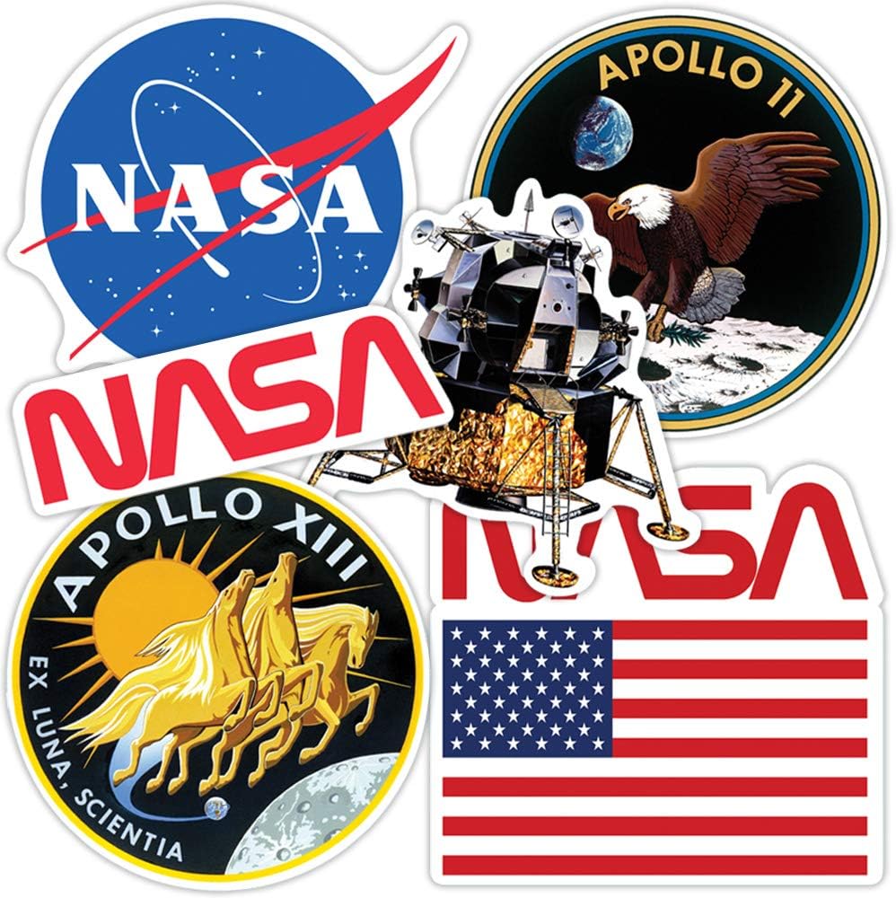 Amazon.com: Sheet of All 15: Small Apollo Mission Stickers (1.5 inch ...