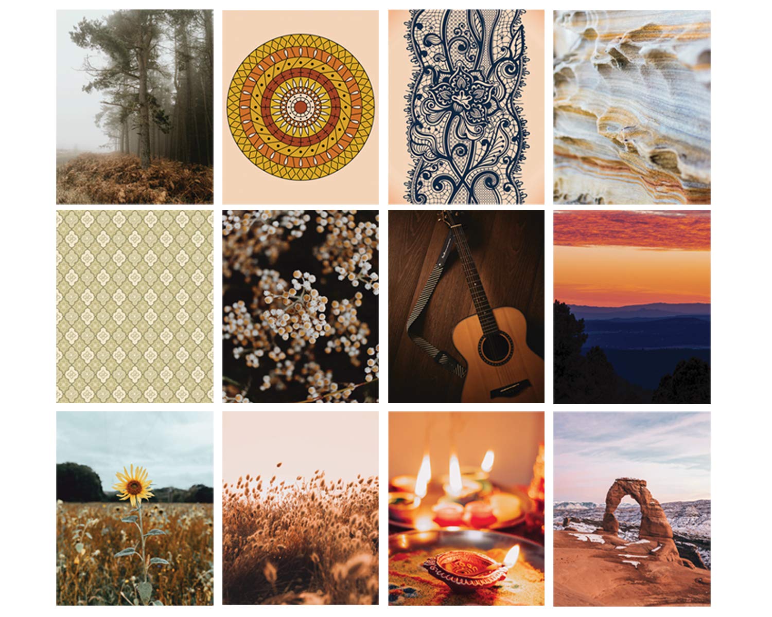 Wall Collage Kit Aesthetic Boho Collage Kit 12 Prints 8x10 | Desertcart ...