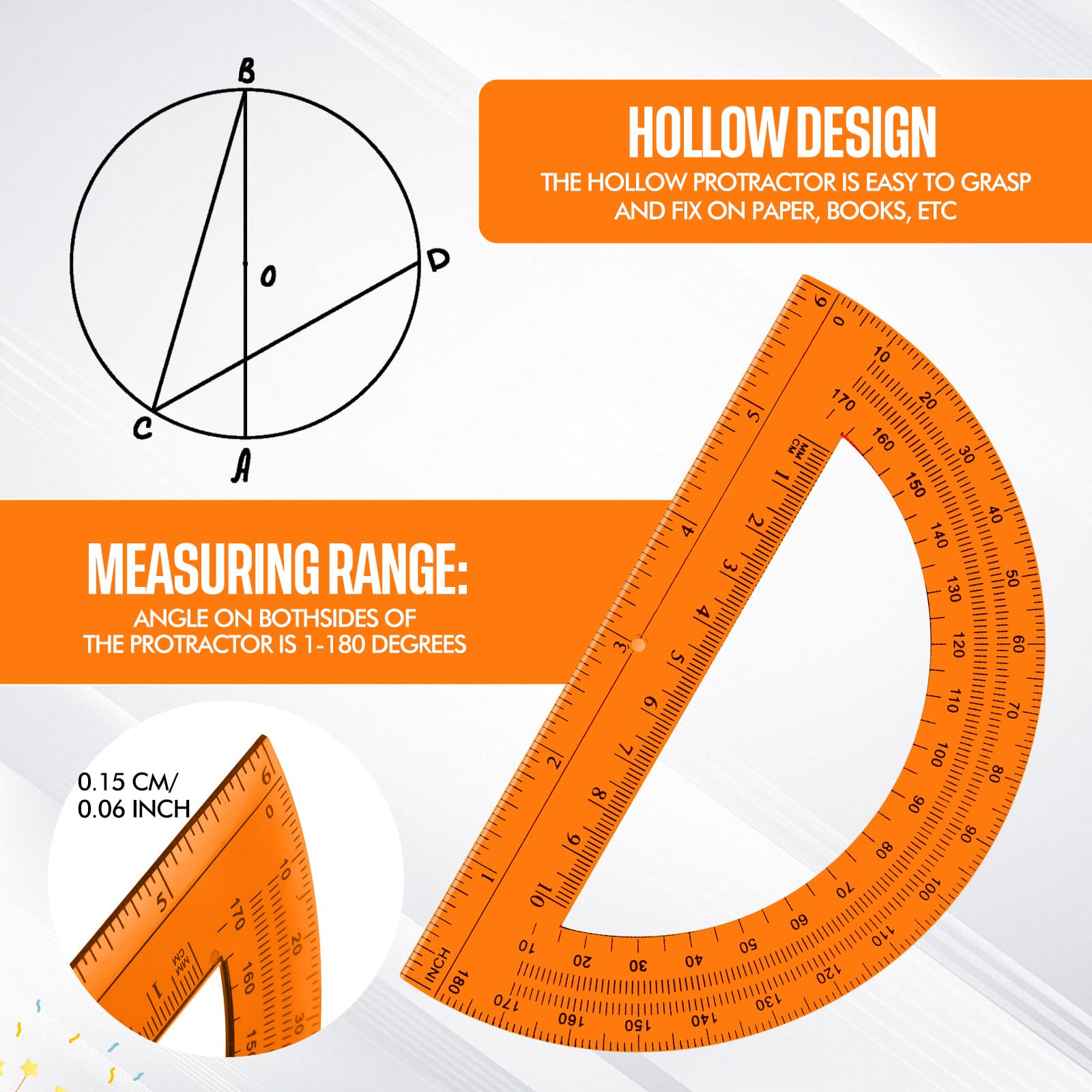 Snapklik.com : EBOOT Student Geometry Math Set, Drawing Compass And 6 Inch Swing Arm Protractor ...