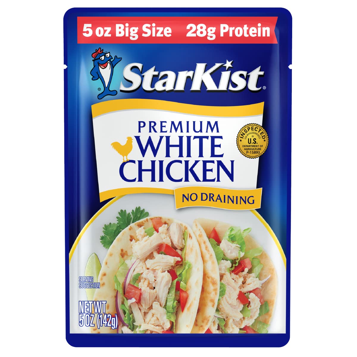 Amazon.com: StarKist Premium White Chicken, 5 oz Pouch (Pack of 12 ...