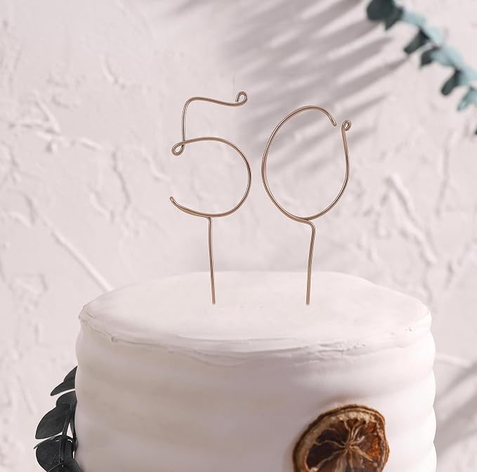 Amazon.com: 50th Birthday Cake Topper-Cheers to 50 Years Cake Topper ...