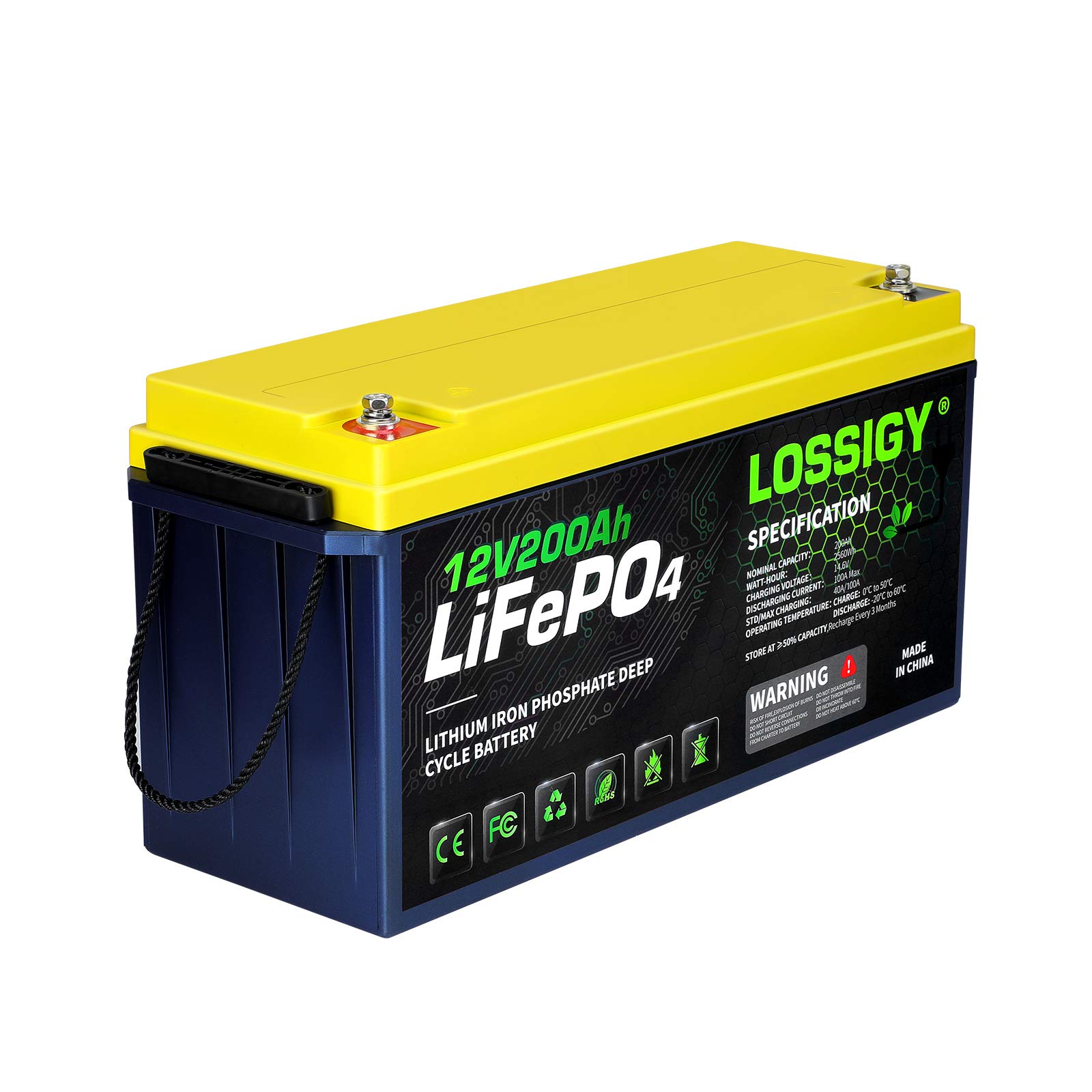 Buy LOSSIGY LiFePO4 Battery 12V 200Ah Deep Cycle Lithium Battery buy-lossigy-lifepo4-battery-12v-200ah-deep-cycle-lithium-battery