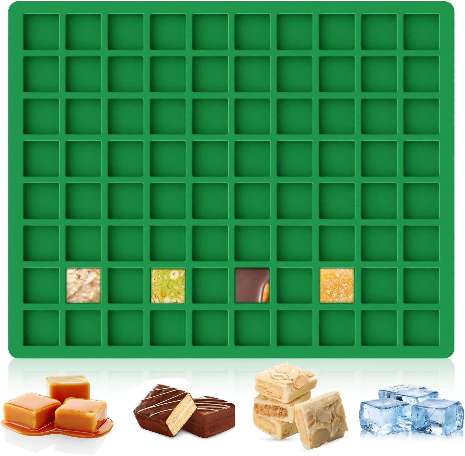 Amazon.com: SIQINZONGWA Square Candy Molds, 80 Cavities Caramel Candy ...