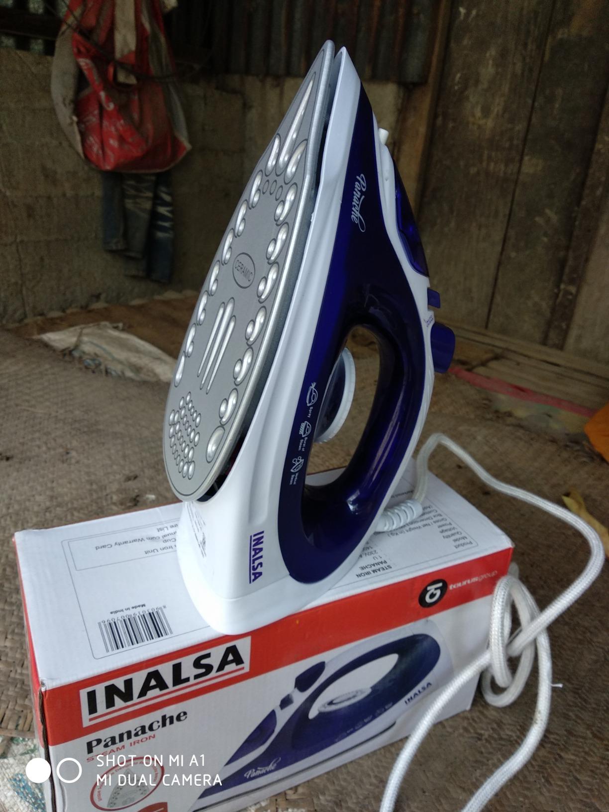 Buy Inalsa Panache 1400-Watt Steam Iron (White/Royal Blue) Online at ...