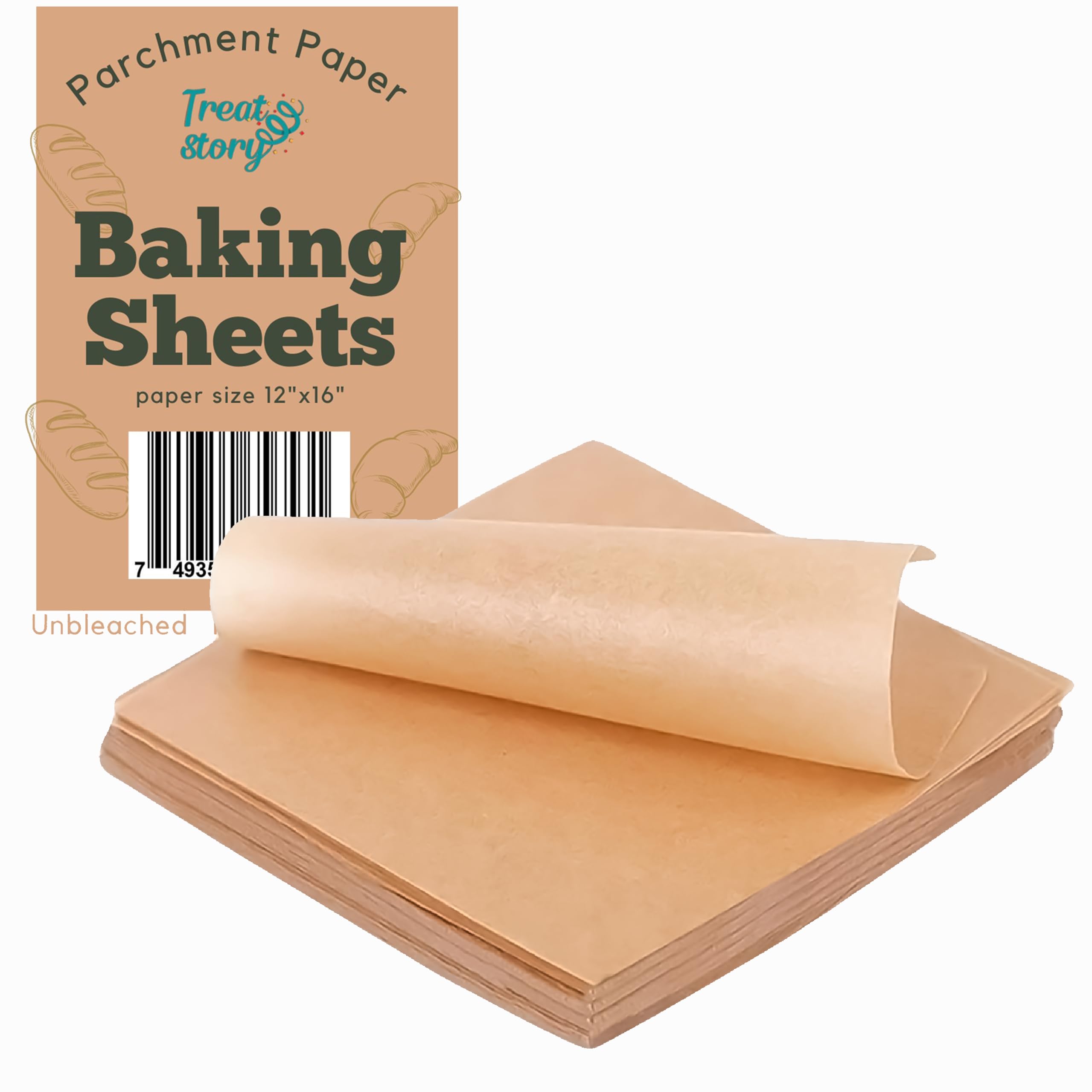 Amazon.com: TREATSTORY Parchment paper for Baking (200 Count) - 12" x ...