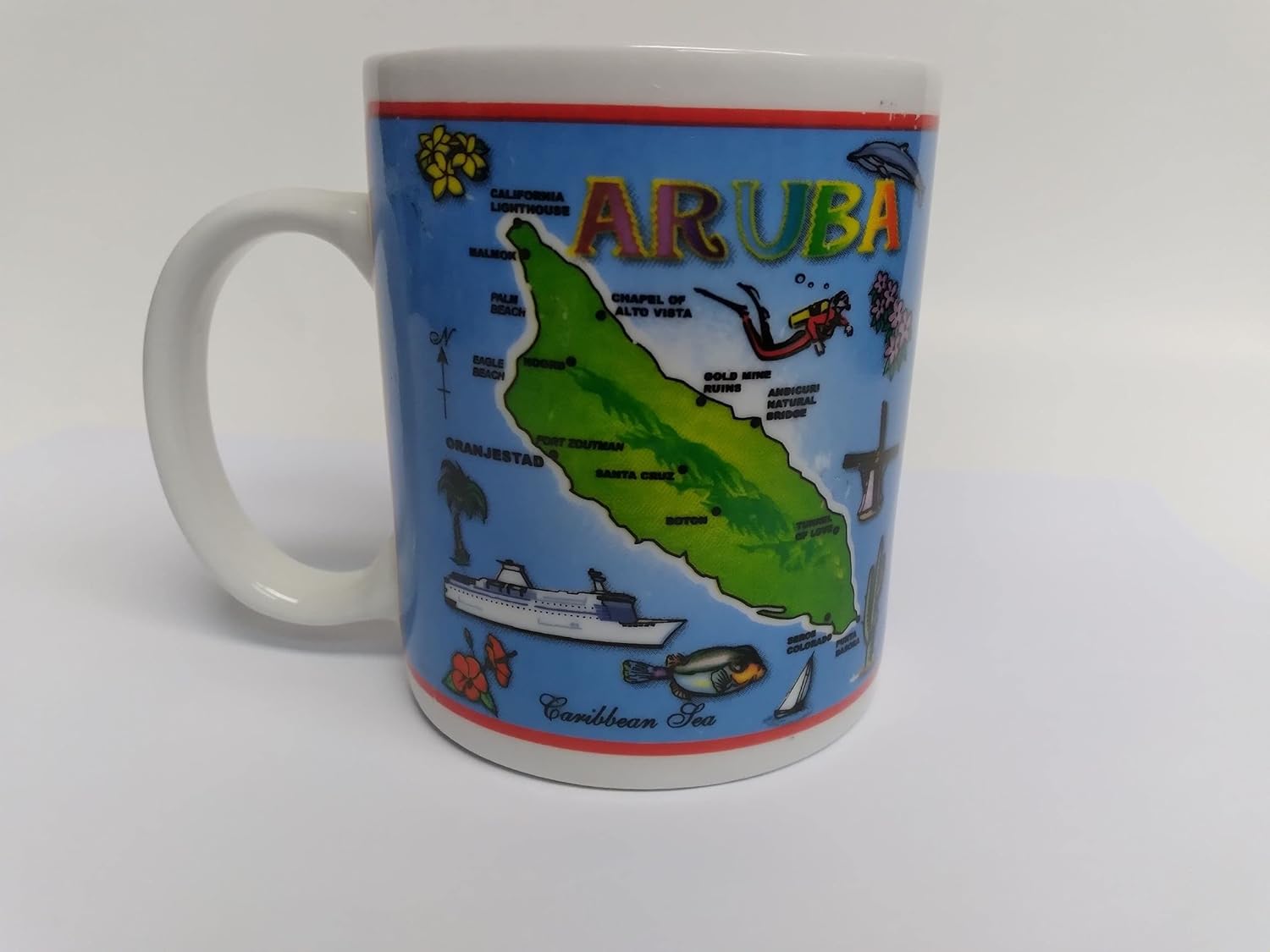 Mug Aruba Ocean Blue Map Souvenir Coffee Mug Tea Cup 11 Ounce Makes ...