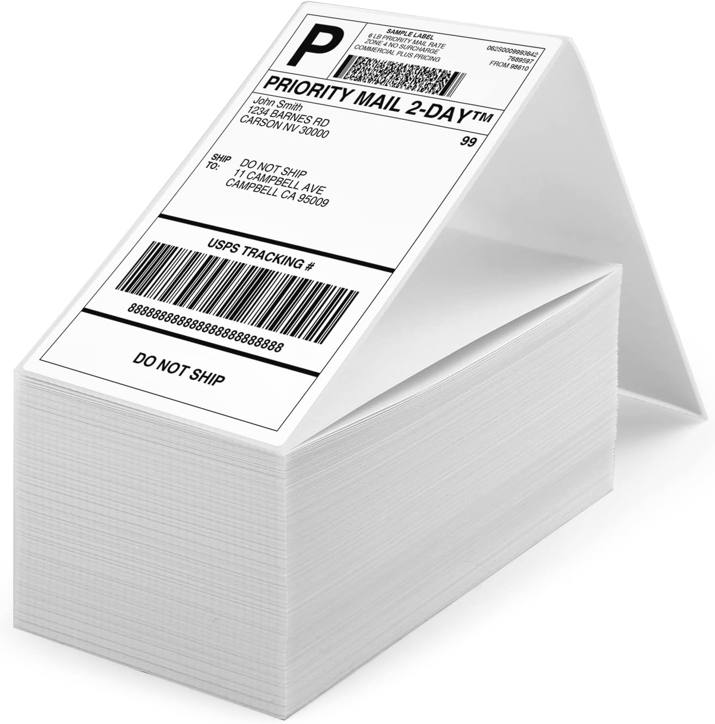 Amazon.com : MiroCaro 4" x 6" Shipping Labels, Fan-Fold 500 Labels ...