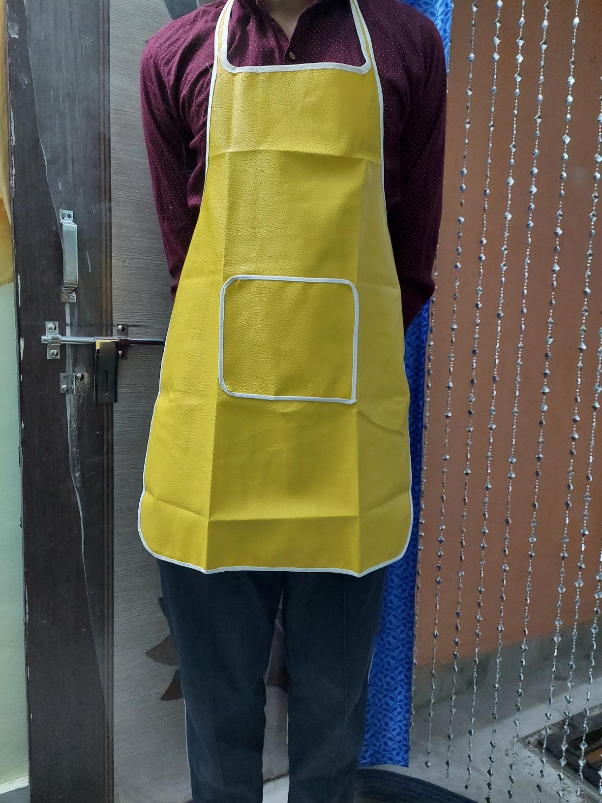 Buy YAZLYN COLLECTION Rexine Waterproof Kitchen Apron Multi color With ...