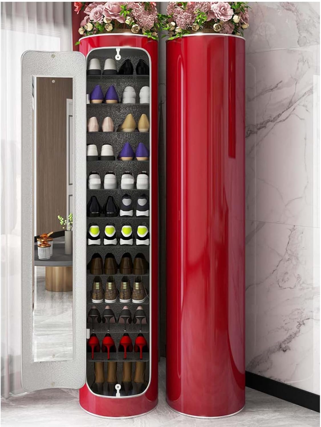 Amazon.com: Rotating Shoe Rack, 360° Spinning Shoe Rack Tower ...