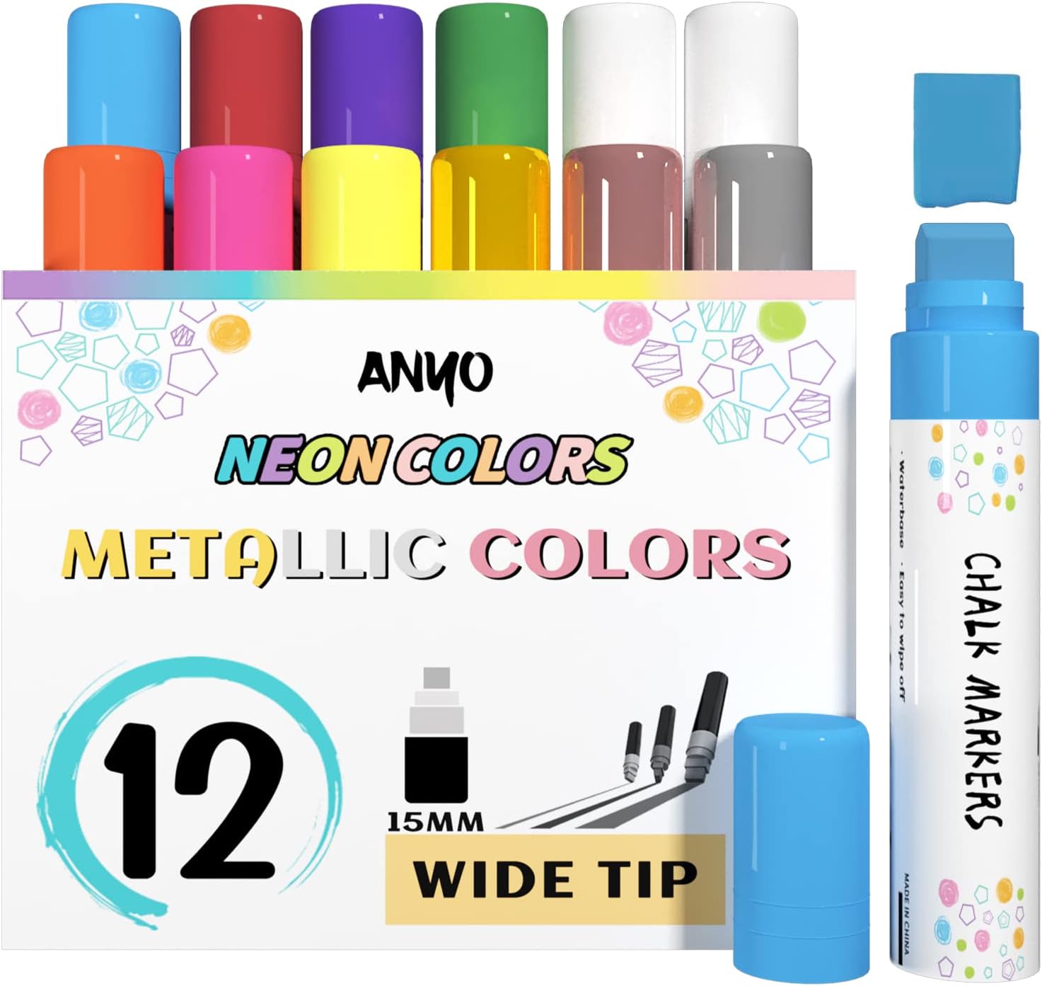 Amazon.com : Fubullish Windows Markers for Car 5 Pack Washable Glass ...