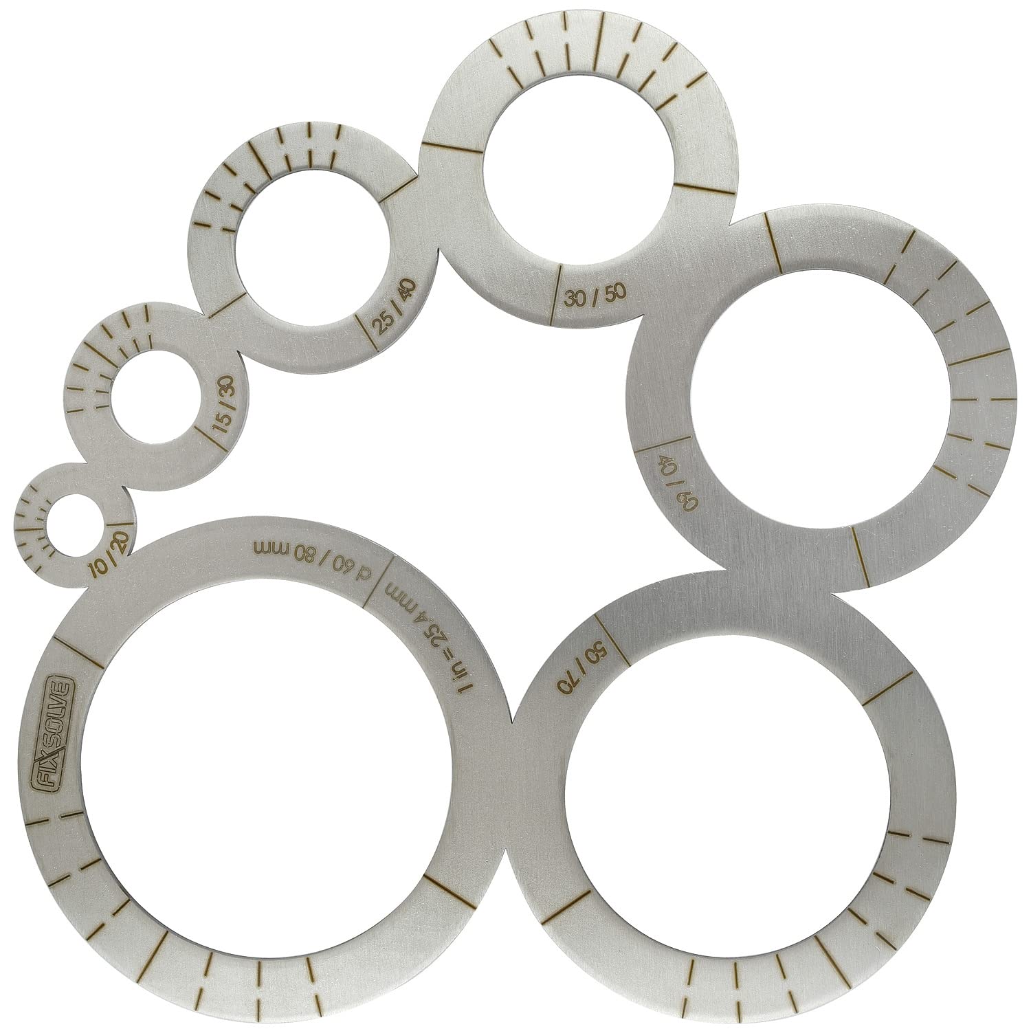 Fixsolve Round Leather Corner Cutting Ruler Stainless Steel Cut Leather ...