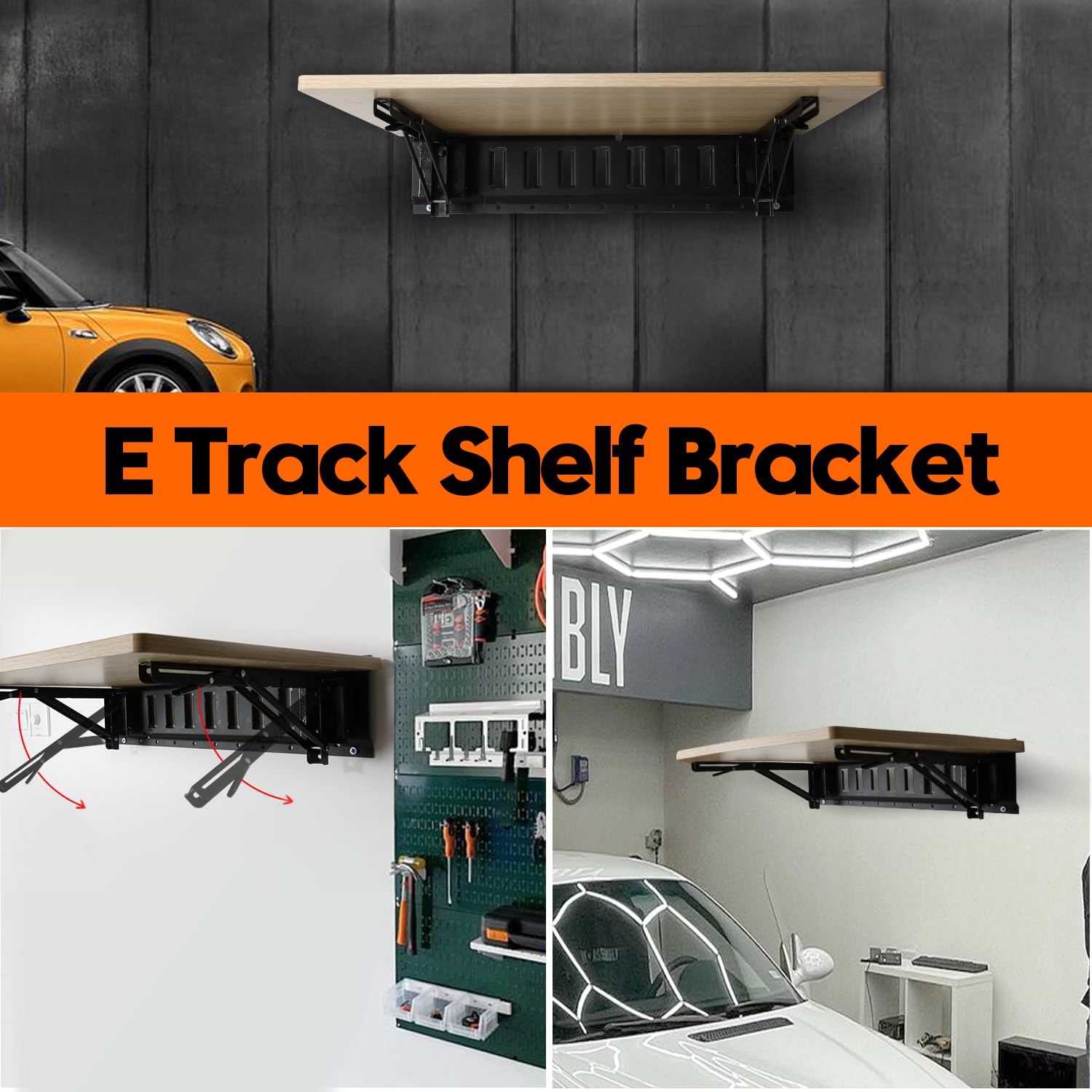 Snapklik.com : 12 Inch Double Fittings E Track Shelf Bracket - Durable ...