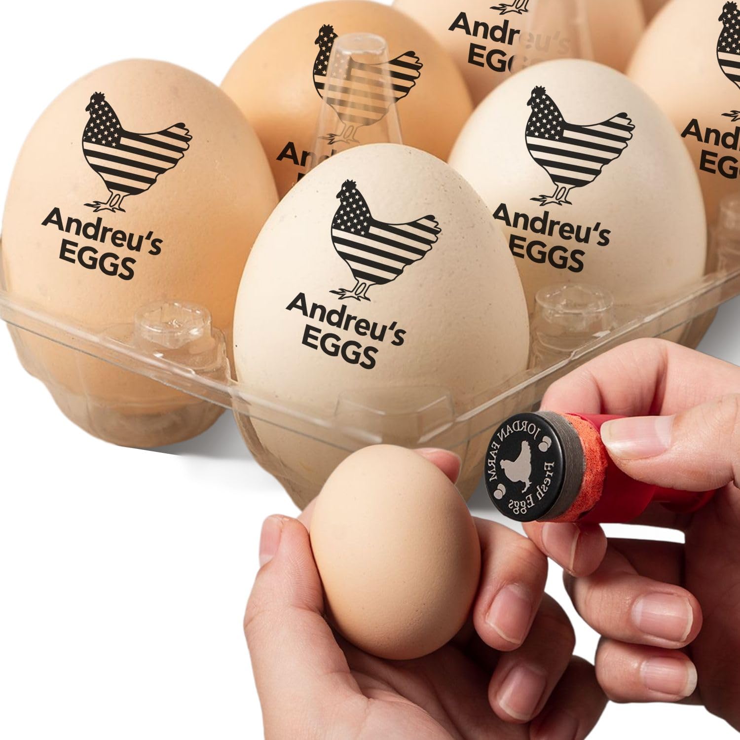 Amazon.com: STAMTECH Egg Stamps for Fresh Eggs - Make Your Mark on Farm ...