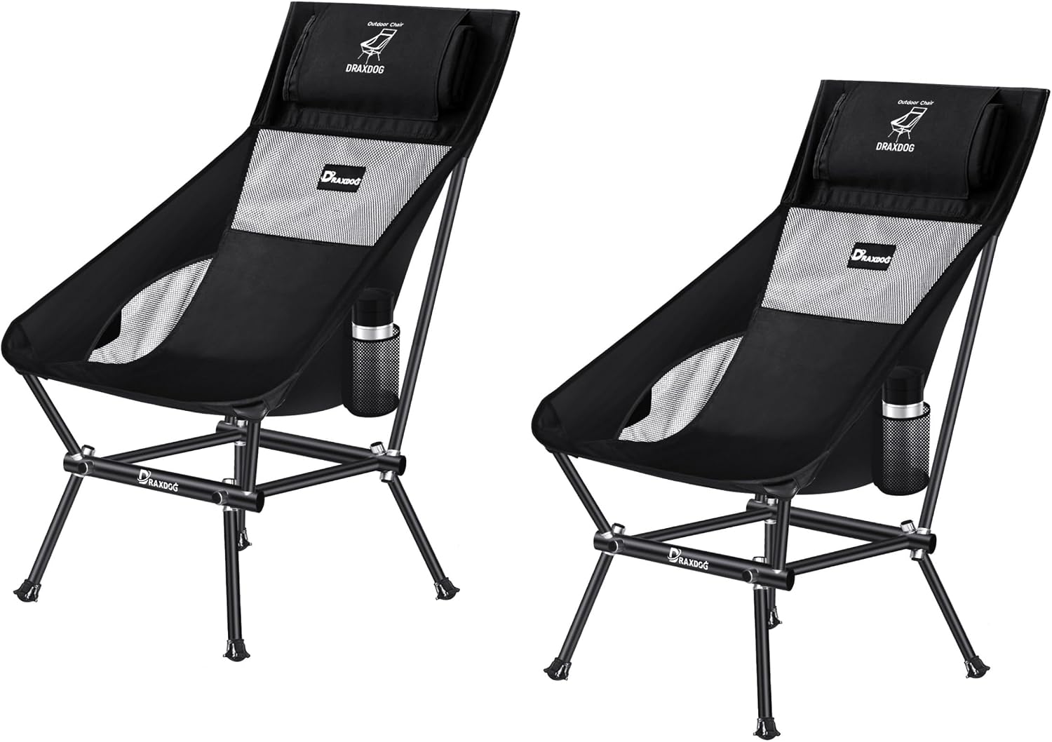 Amazon.com : DRAXDOG Portable Folding Chair - Patented Invention, Side ...