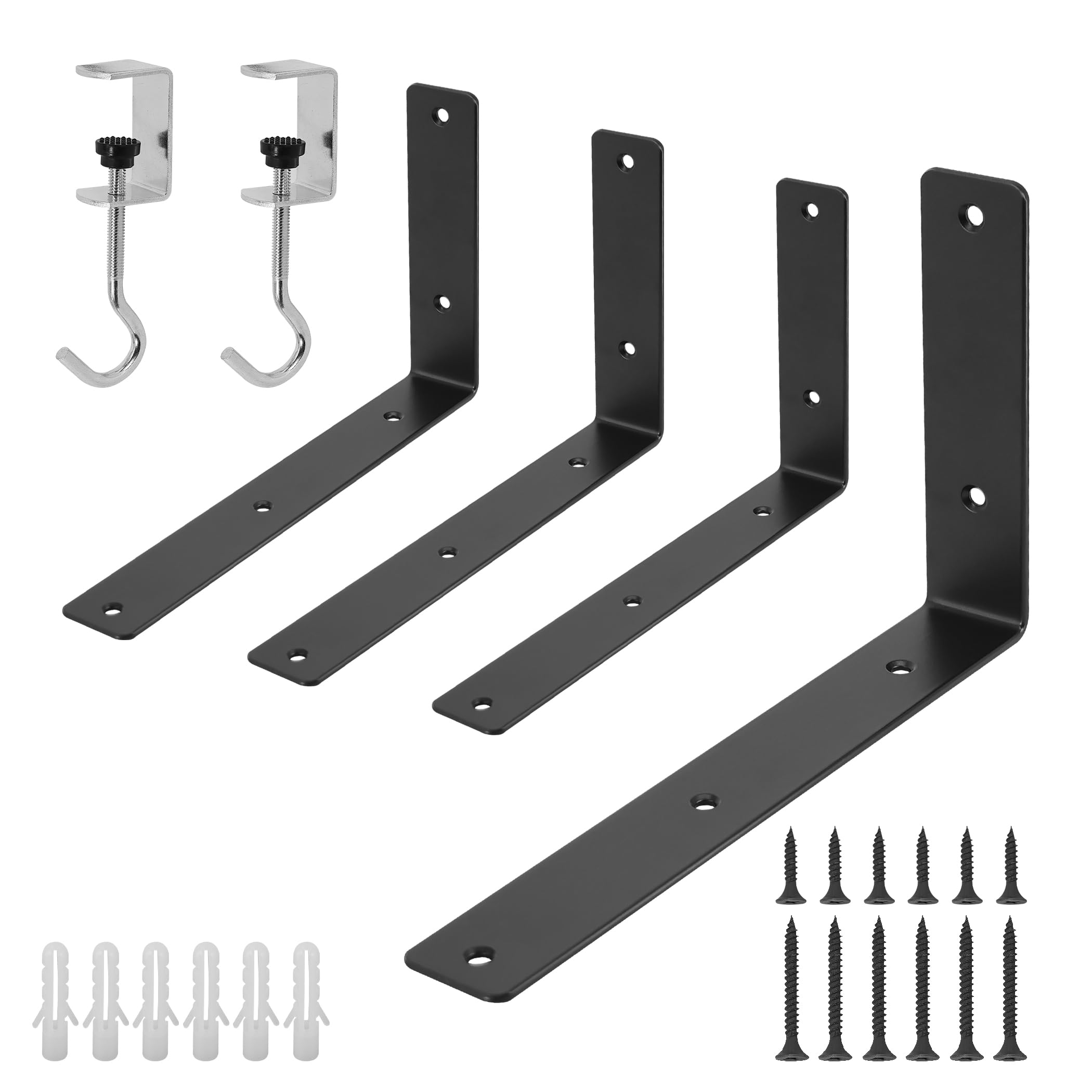 Snapklik.com : L Floating Shelf Brackets,4 Pack Heavy Duty L Brackets ...