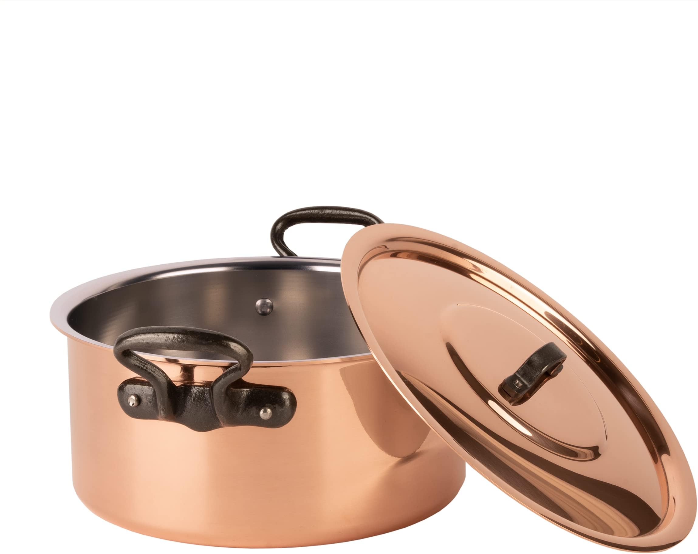 Amazon.com: Cuisine Romefort | tinned copper pot with cast iron handles ...