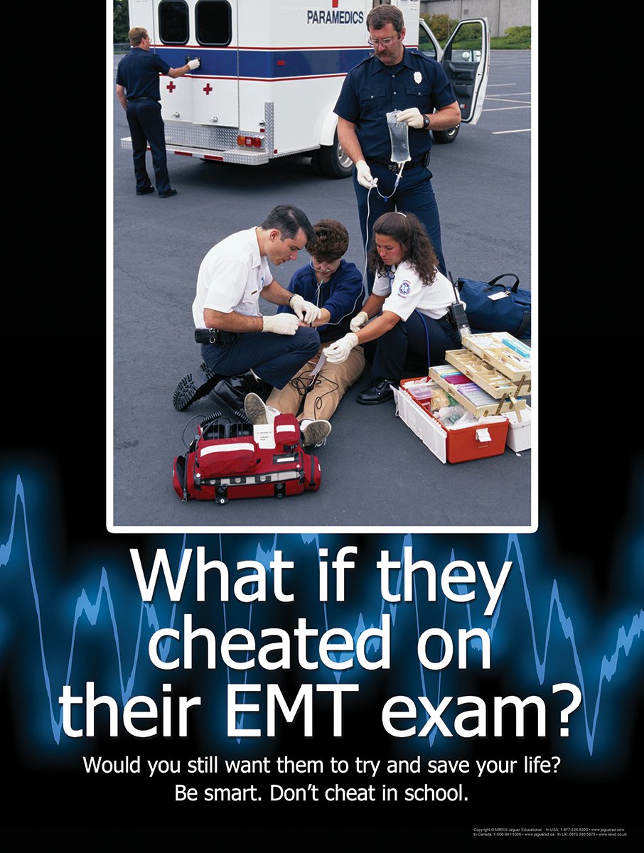 Amazon.com: Academic Integrity No Cheating EMT Laminated Educational ...