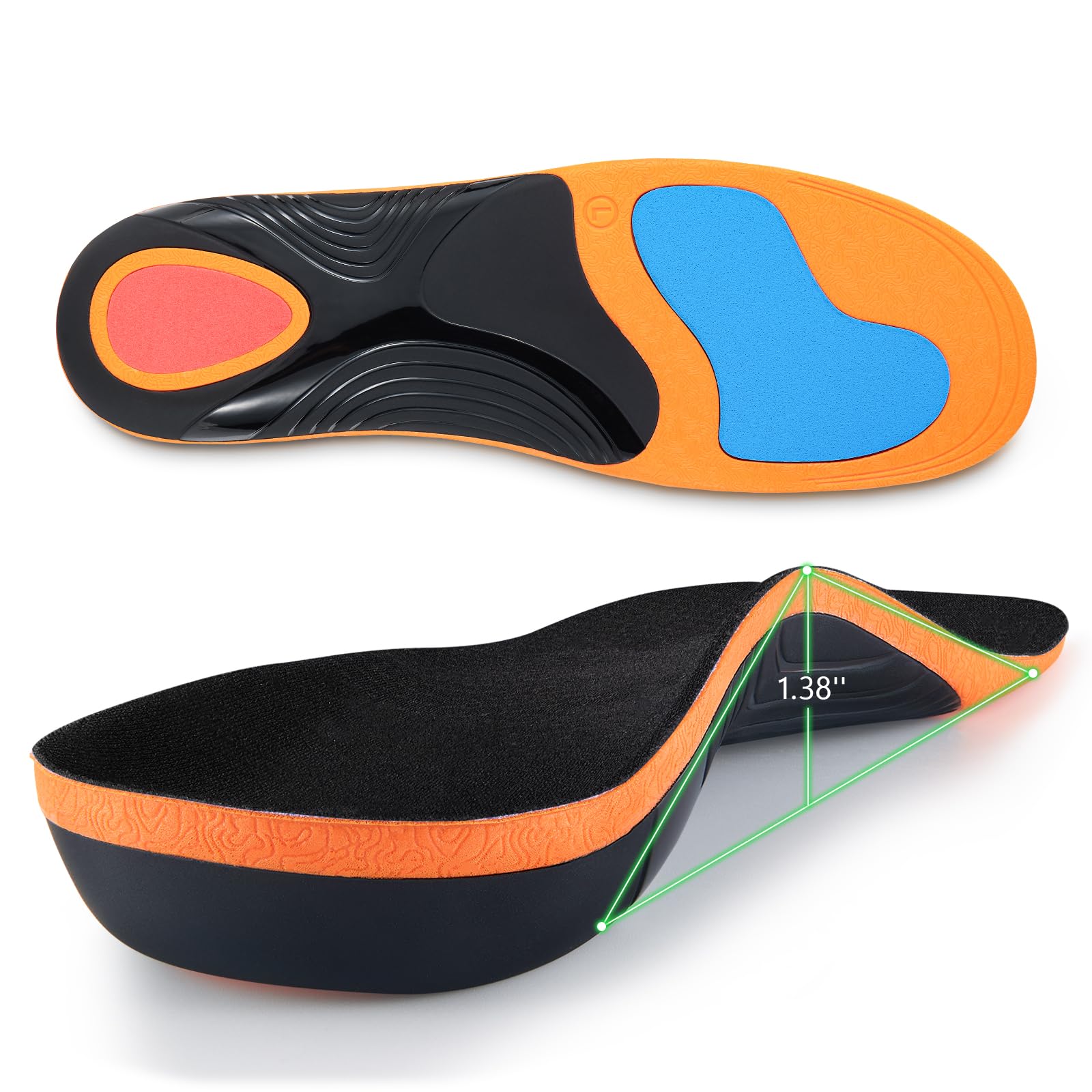 Amazon.com: Shoe Insoles with Arch Support Plantar Fasciitis Relief for ...