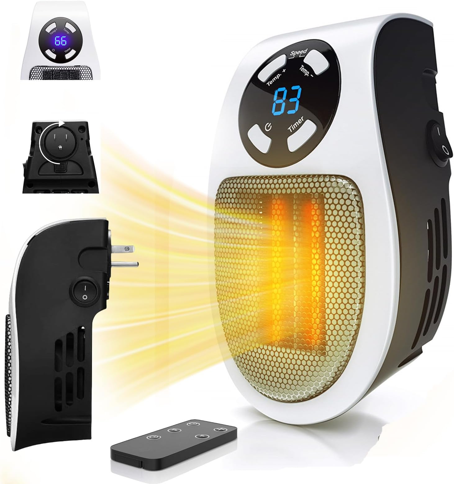 Amazon.com: Energy Efficient Plug In Heater for Indoor Use, Electric ...