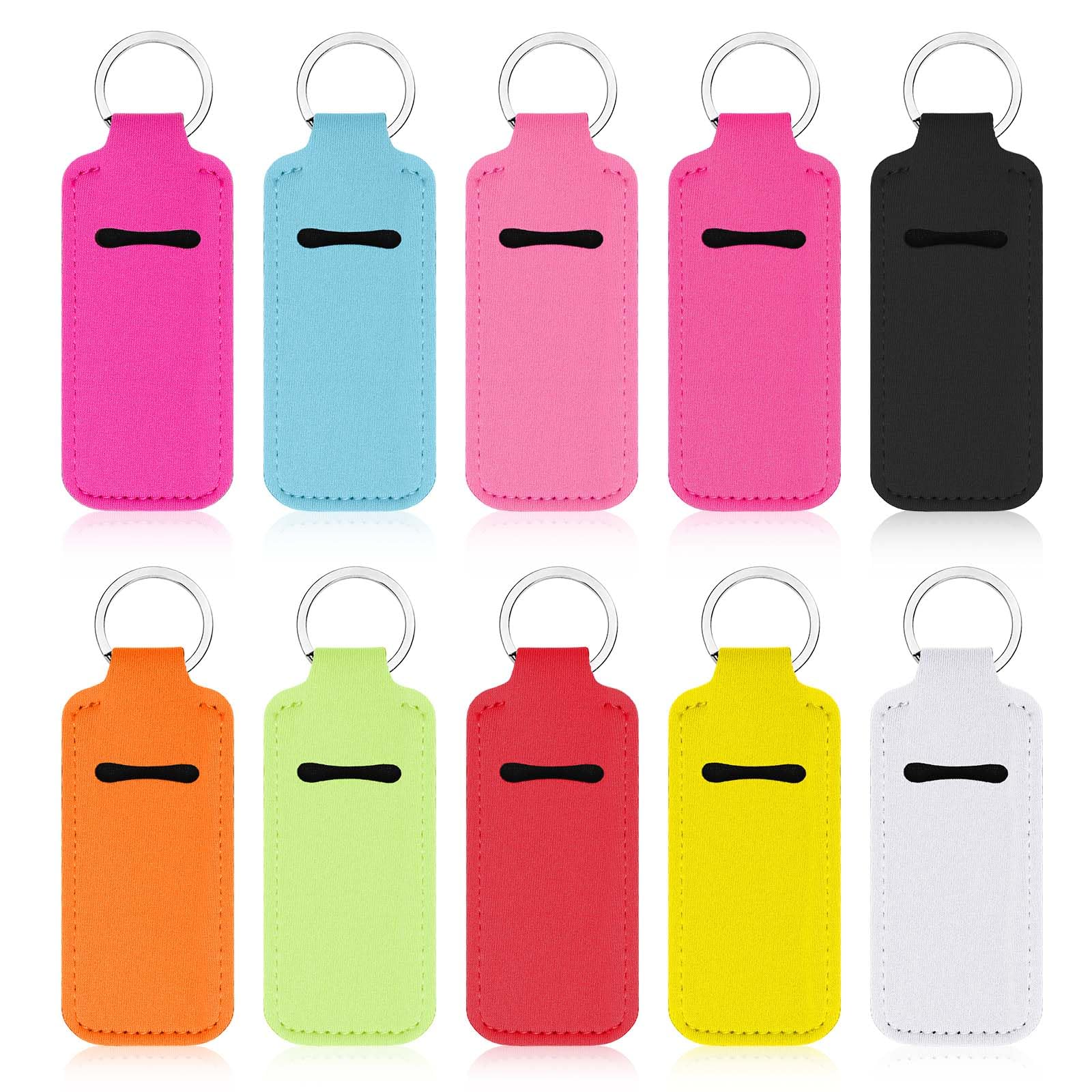 Amazon.com: Key Chain Chapstick Holder, 10 Pcs Lip Balm Holder Solid ...