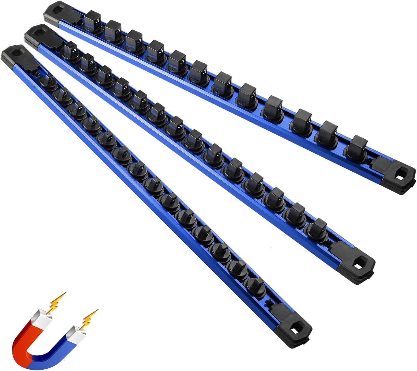 Amazon.com: Reniteco Magnetic Socket Organizer, 3-Piece Heavty Duty ...