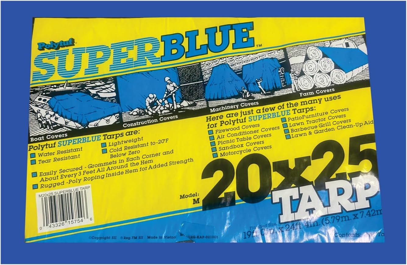 Blue Tarp Multipurpose by All in One - Blue Tarp are Water Resistant ...
