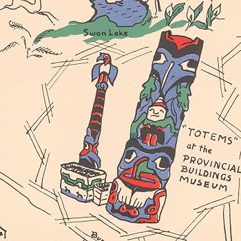 Mapa De Canadá Que Muestra La Isla Victoria Póster For Sale Con La