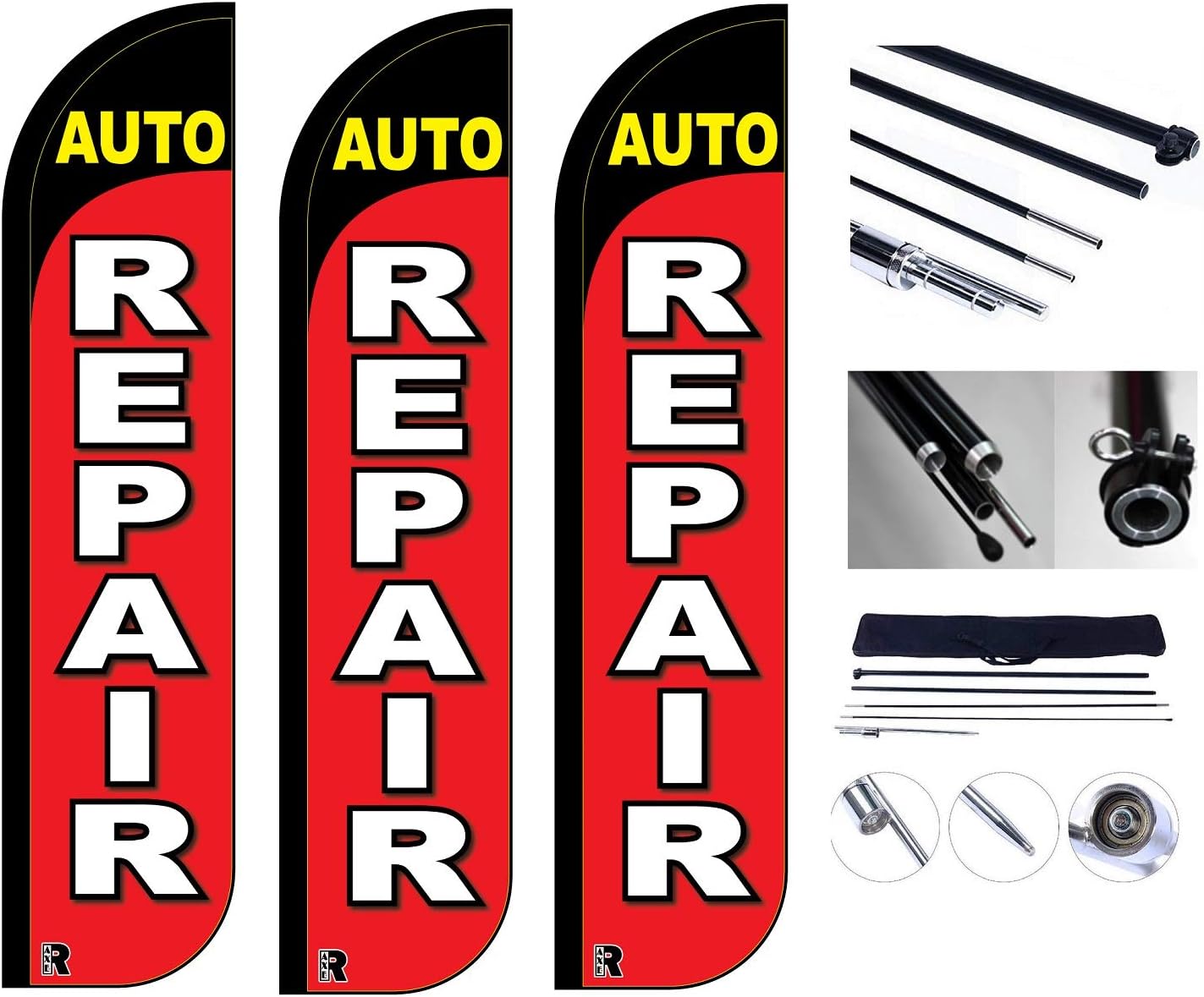 Amazon.com : Auto Repair Business Windless Feather Flutter Flag 10 x 2. ...