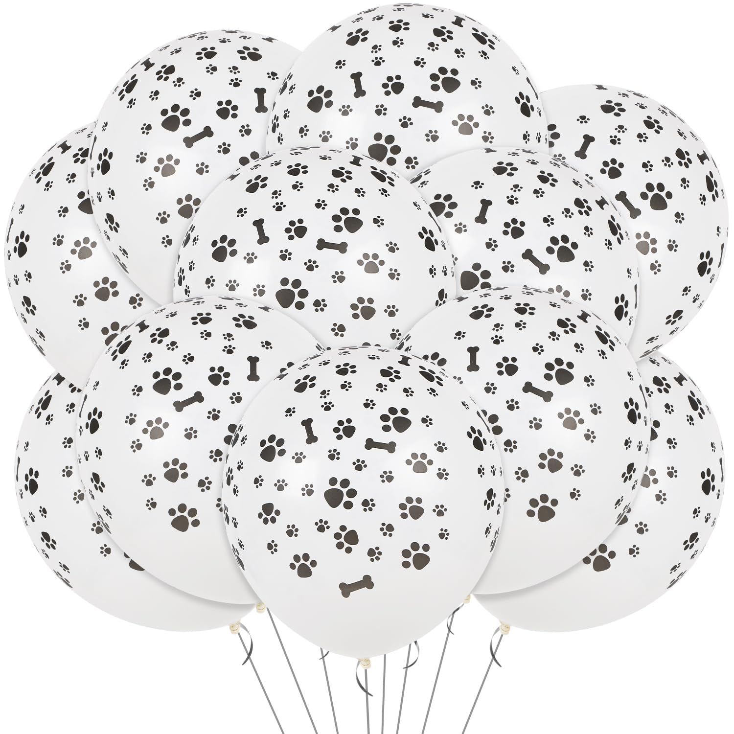 Amazon.com: 100 Pcs Paw Print Balloons, LIYDE 12 Inches Paw Balloons ...