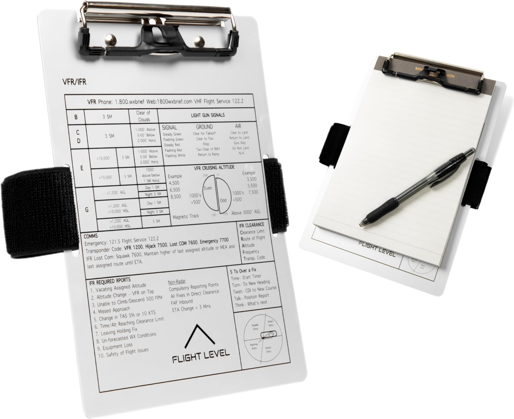Amazon.com: Flight Level; VFR/IFR; Pilot Kneeboard; with Notepad ...